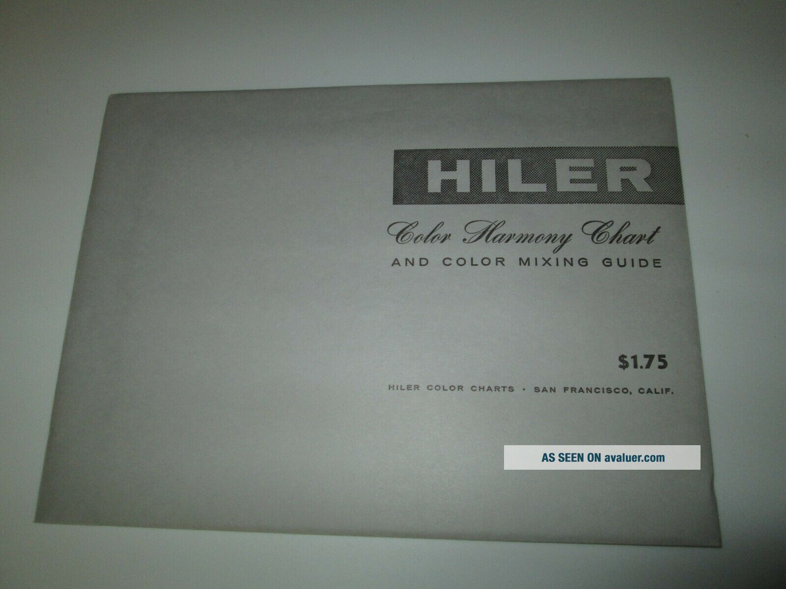 Vintage 1960 ' S HILER Color Harmony Chart And Color Mixing Guide In ...