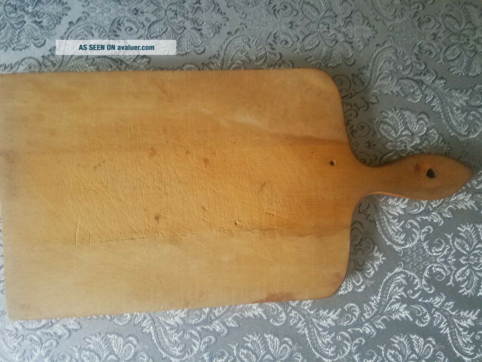 Vintage Primitive Solid Wooden Cutting Board Paddle Handle Hanging ' 14 ...