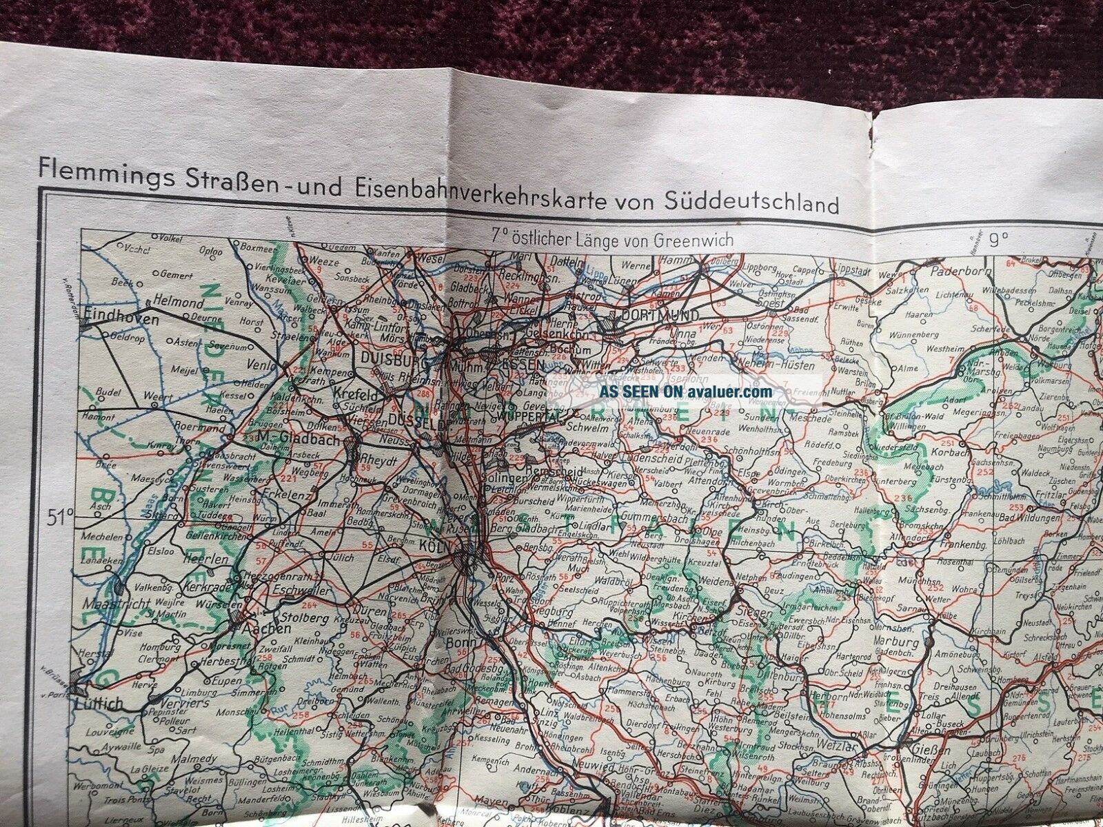 Vintage Flemming ' S Road And Rail Map Of South Germany Circa 1930s ...