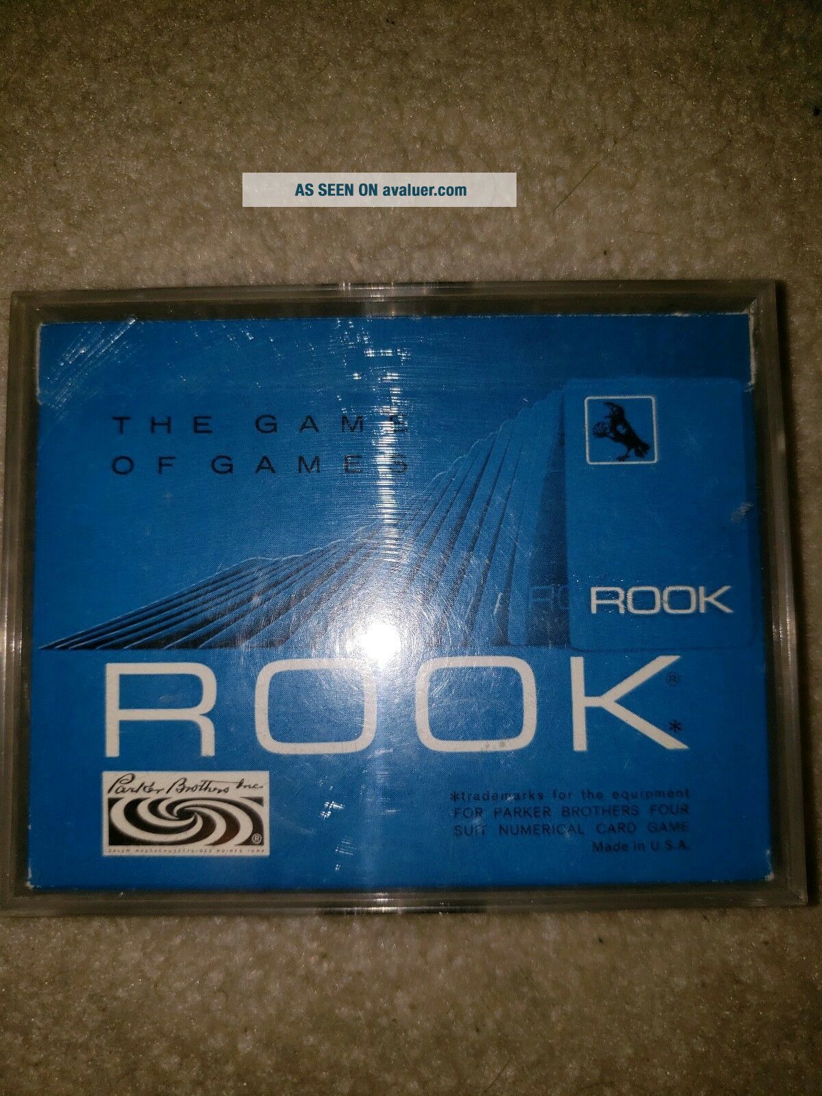 Vintage 1968 Blue Rook Card Game Complete With Hard Case Parker ...