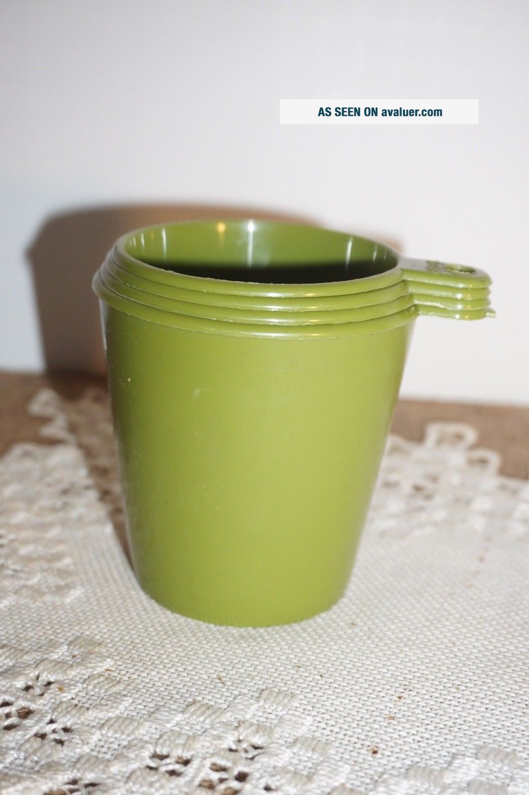 Vintage Retro 4pc Stacking Avocado Green Measuring Cups Mid Century ...