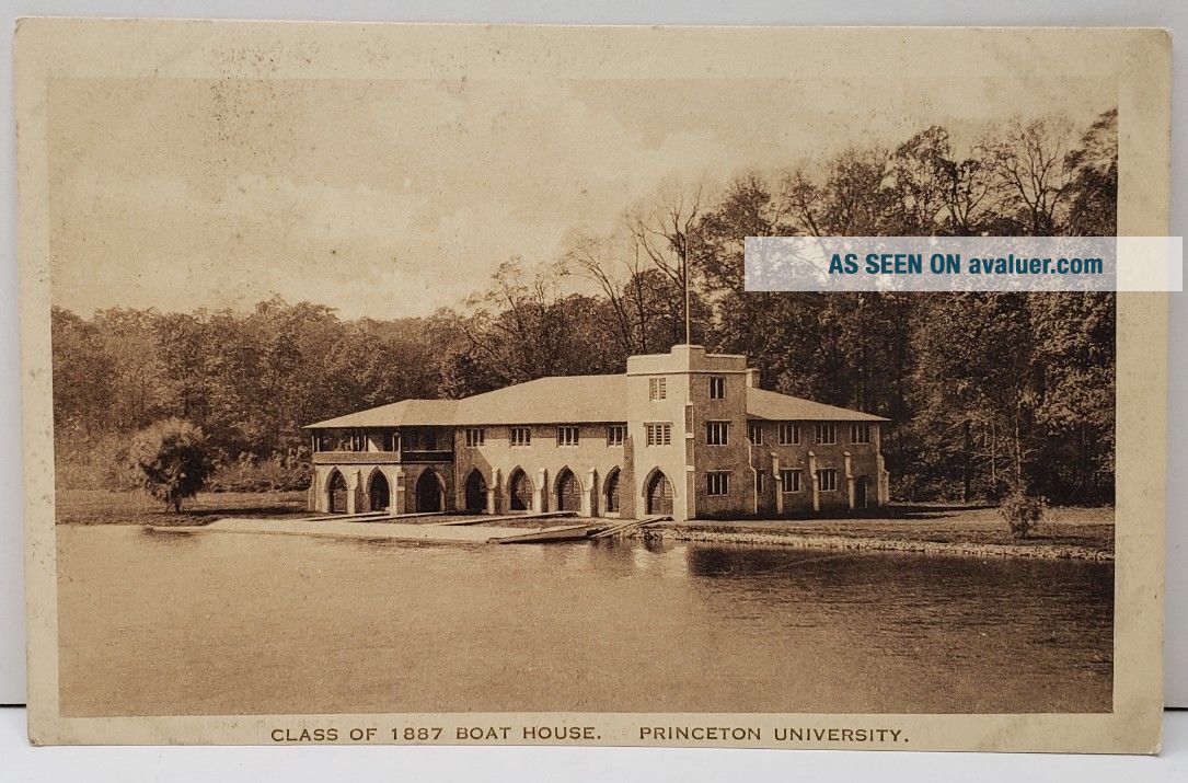 Princeton University " CLASS OF 1887 BOATHOUSE " Vintage Postcard C19 ...