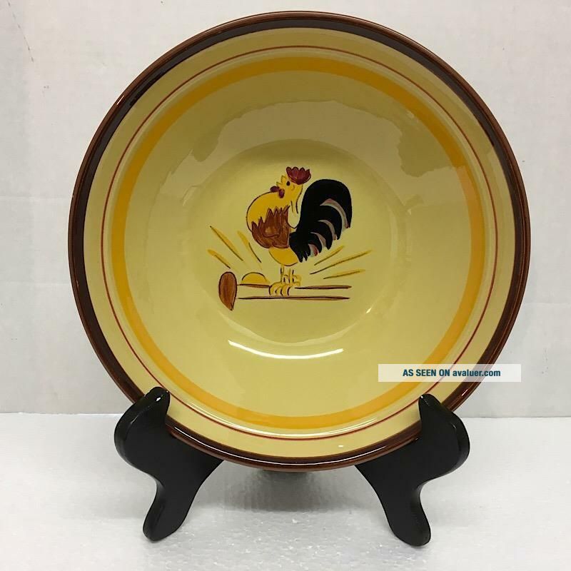 Vtg Stangl Rooster Chanticleer Fruit Serving Bowl Dishware Pottery ...