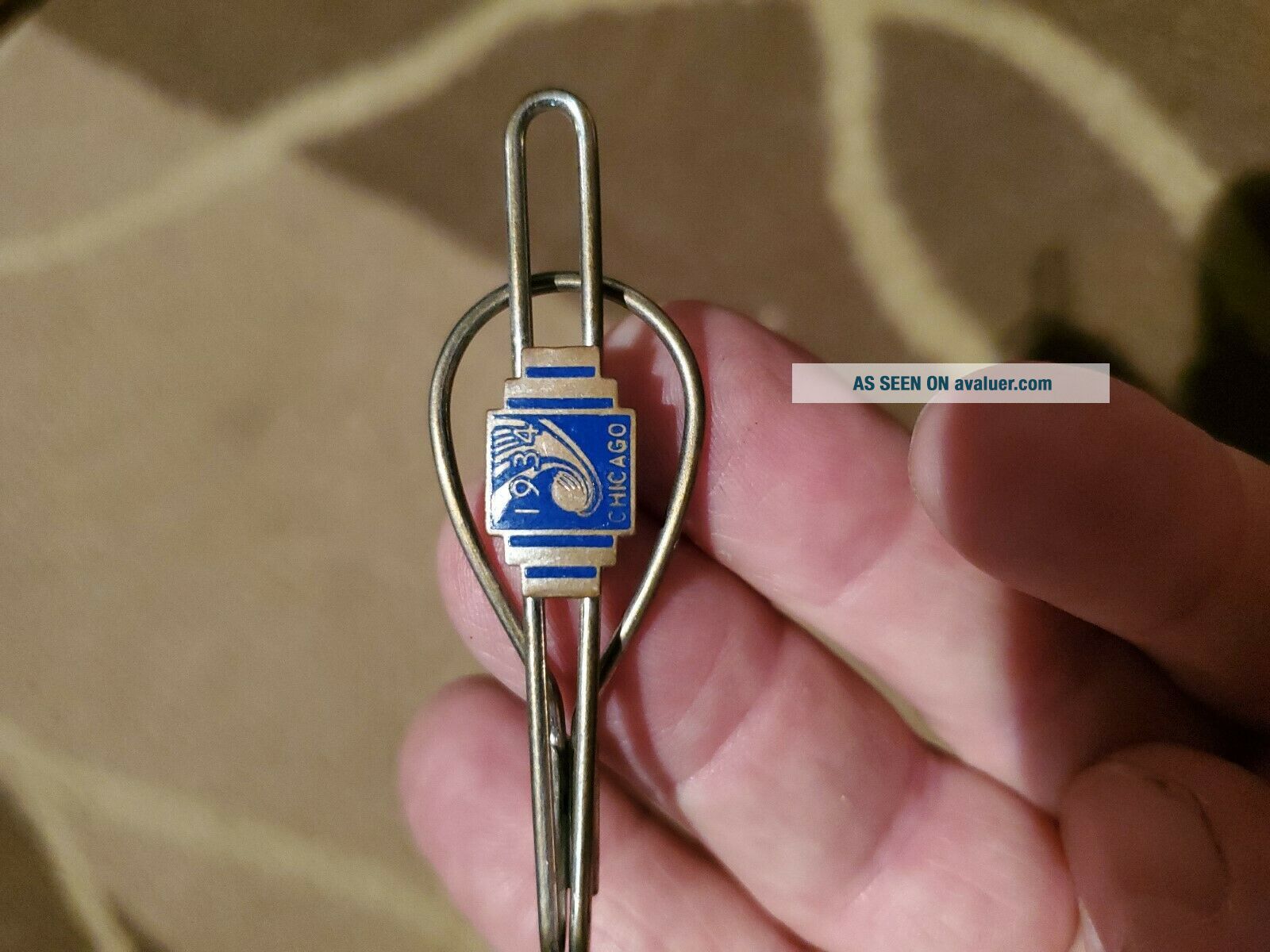 Vintage 1934 Chicago Worlds Fair Tie Bar Money Clip Century Of Progress ...