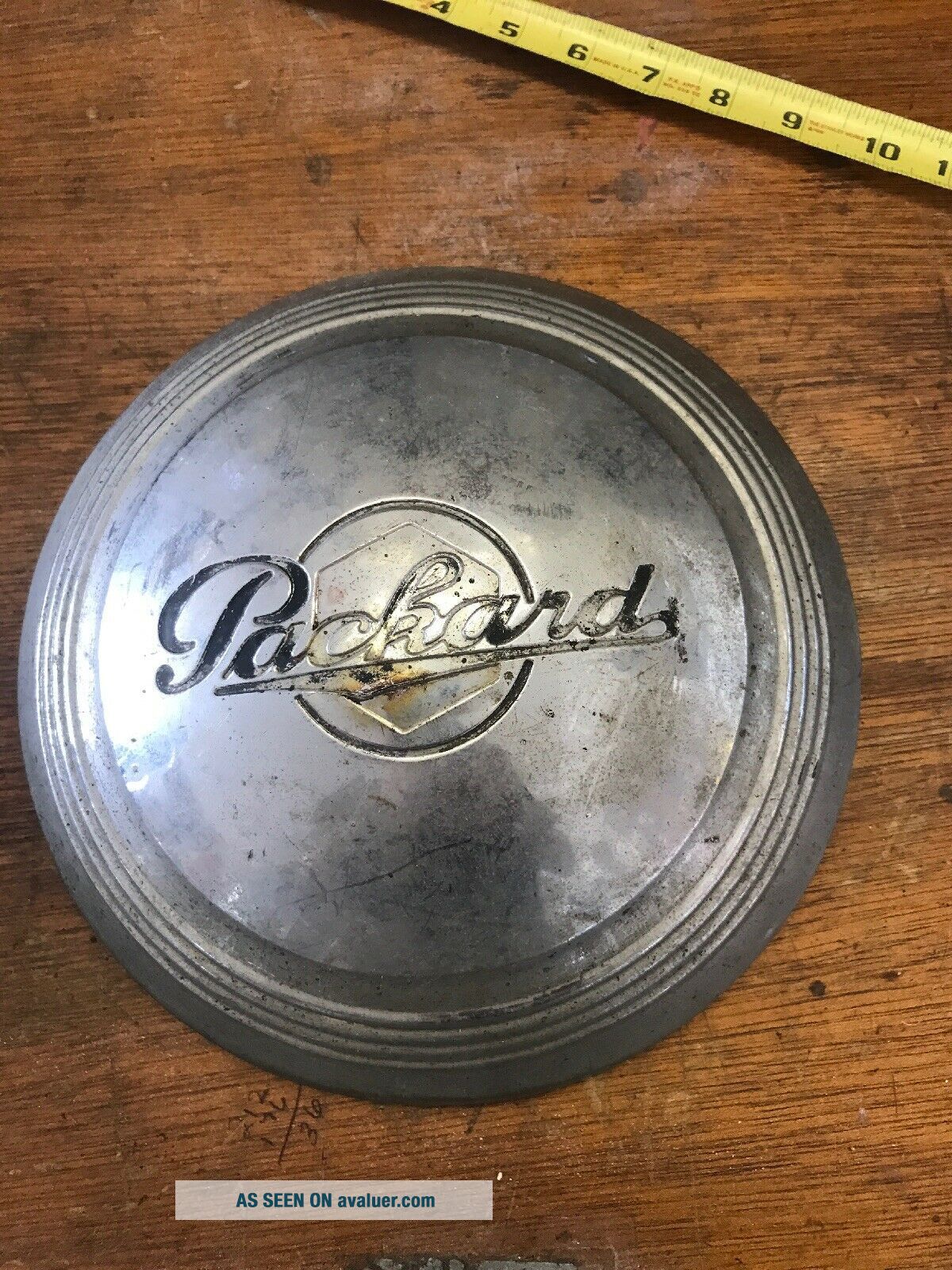 VINTAGE PACKARD CAR TRUCK WHEEL COVER METAL DOG DISH HUBCAP PART | #8122711