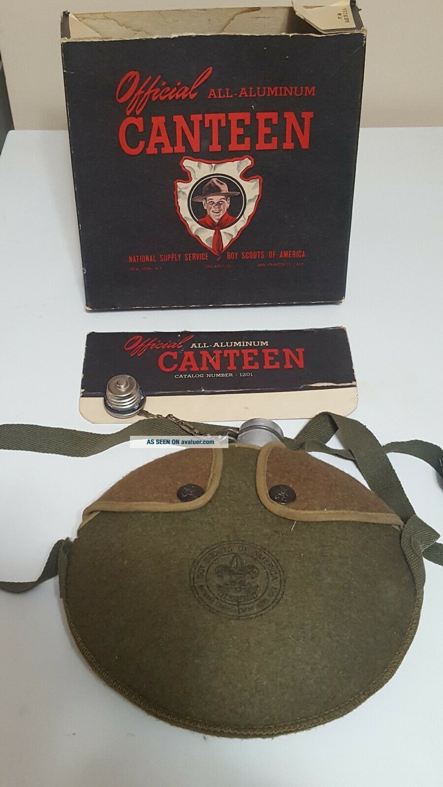 Vintage Official BSA Boy Scout Aluminum Canteen | #8124240