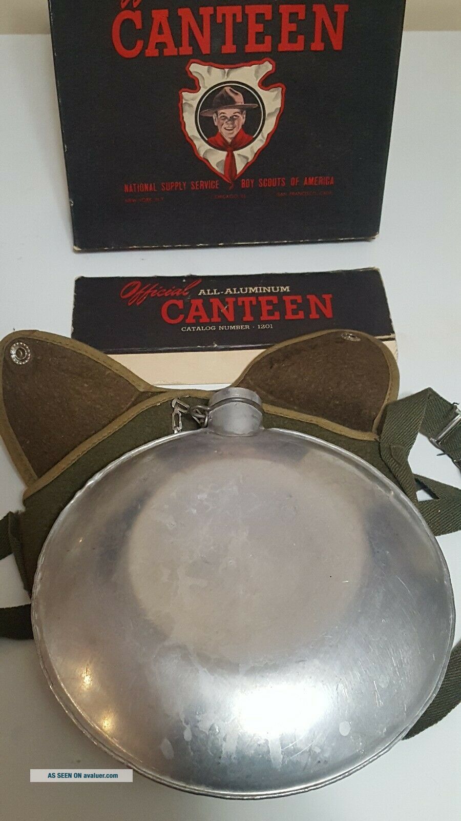 Vintage Official BSA Boy Scout Aluminum Canteen | #8124240