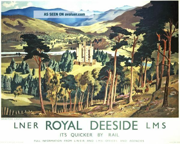 Vintage LNER Braemar Royal Deeside Railway Poster A3/A2/A1 Print | #8127095