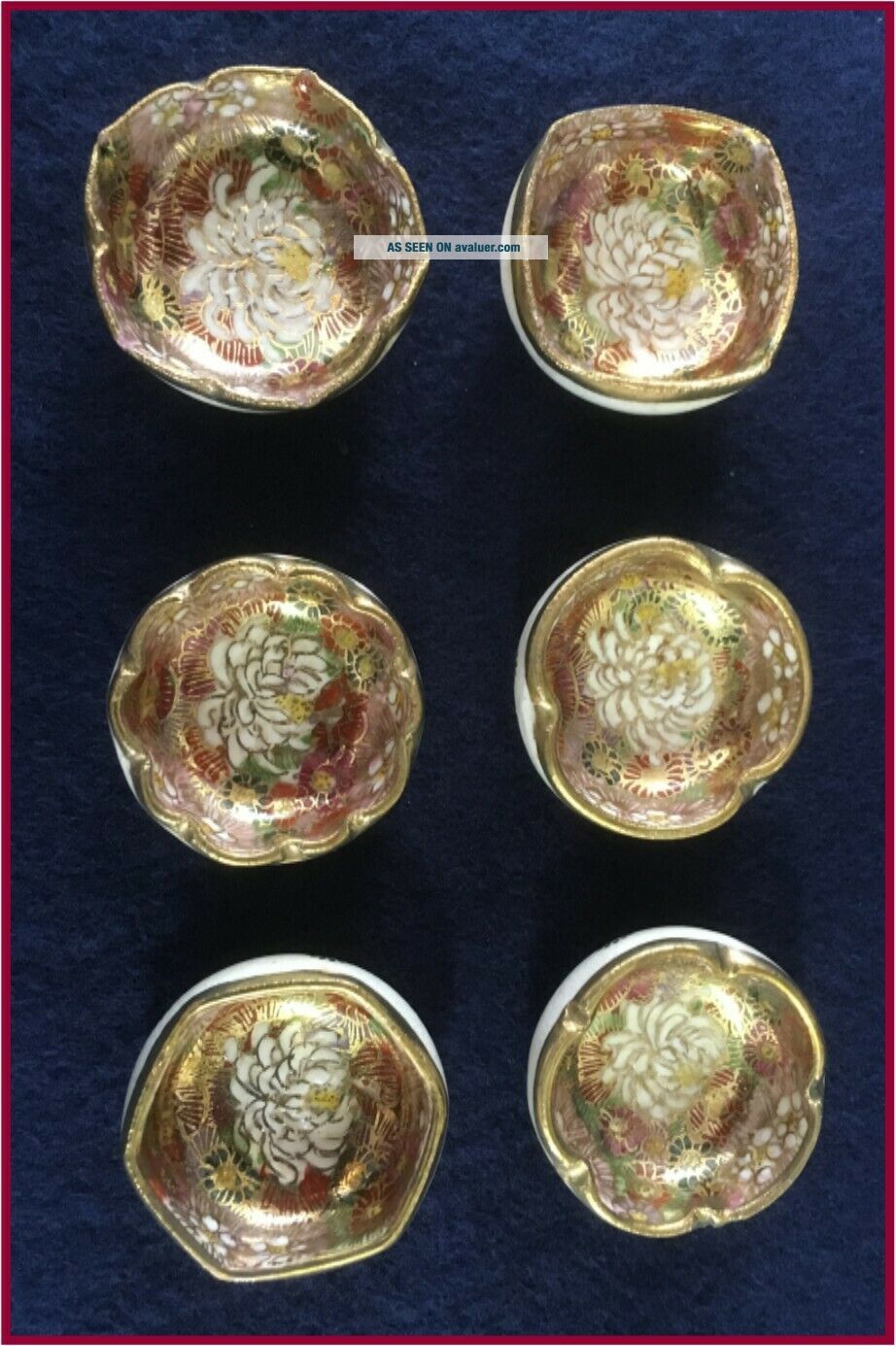 SET OF 6 VINTAGE HAND DECORATED SALT CELLARS: INDIVIDUAL SALTS MADE IN ...