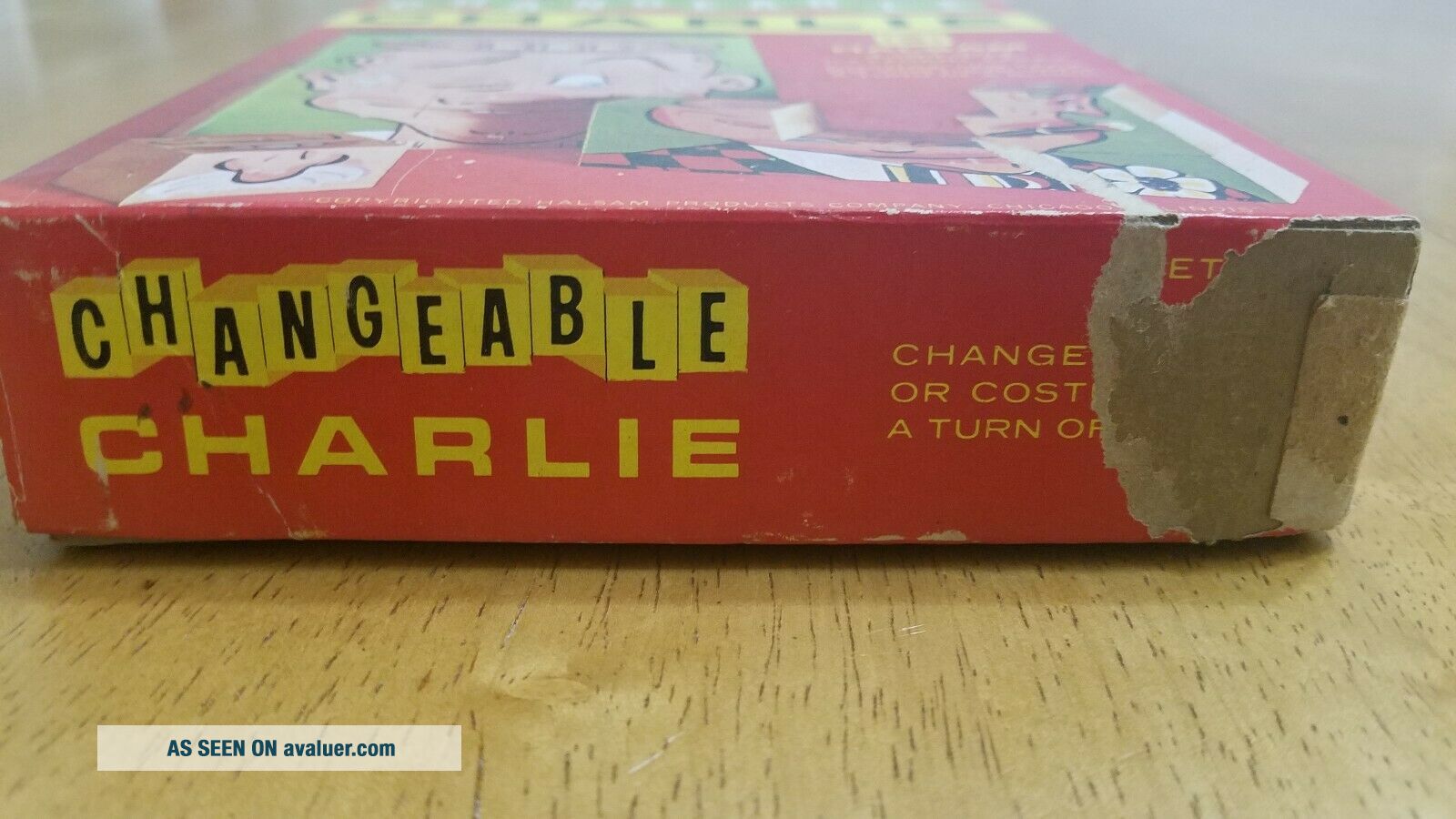 Vintage 1960 Changeable Charlie Puzzle Game By Halsam (WOOD) | #8142555