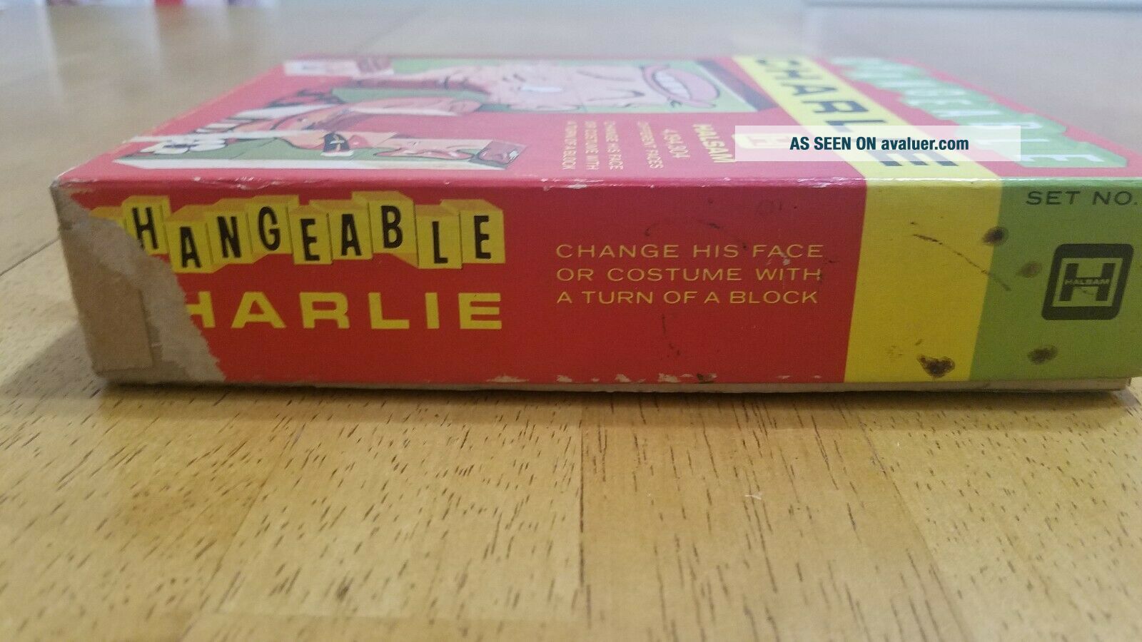 Vintage 1960 Changeable Charlie Puzzle Game By Halsam (WOOD) | #8142555