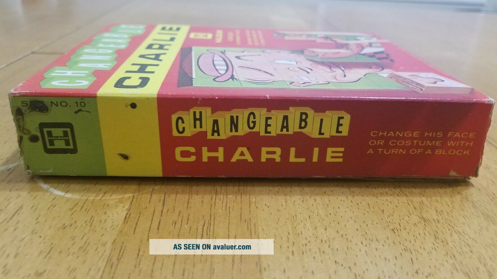 Vintage 1960 Changeable Charlie Puzzle Game By Halsam (WOOD) | #8142555