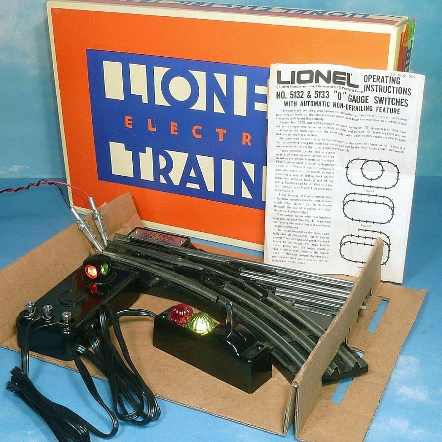 LIONEL TRAINS 6 - 5132 RIGHT HAND REMOTE CONTROL SWITCH O GAUGE In OB ...