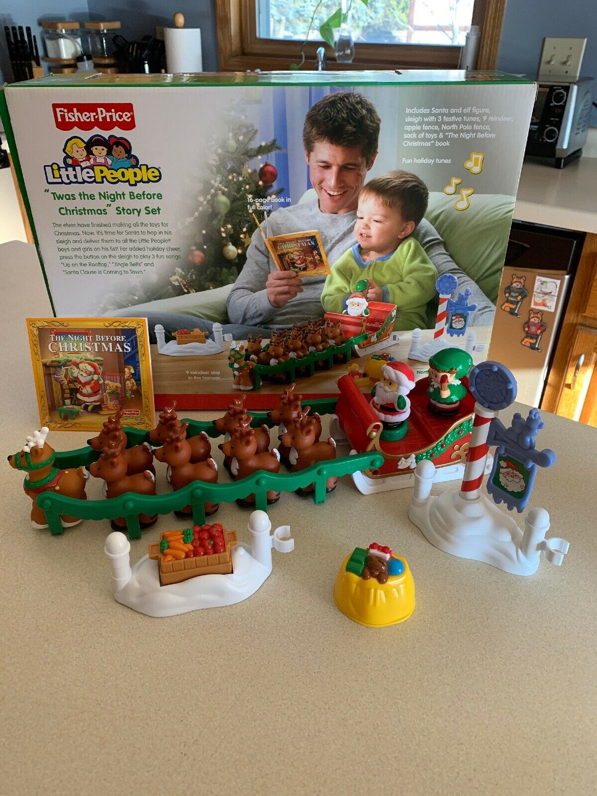 Boxed Fisher Price Little People Twas The Night Before Christmas Story ...