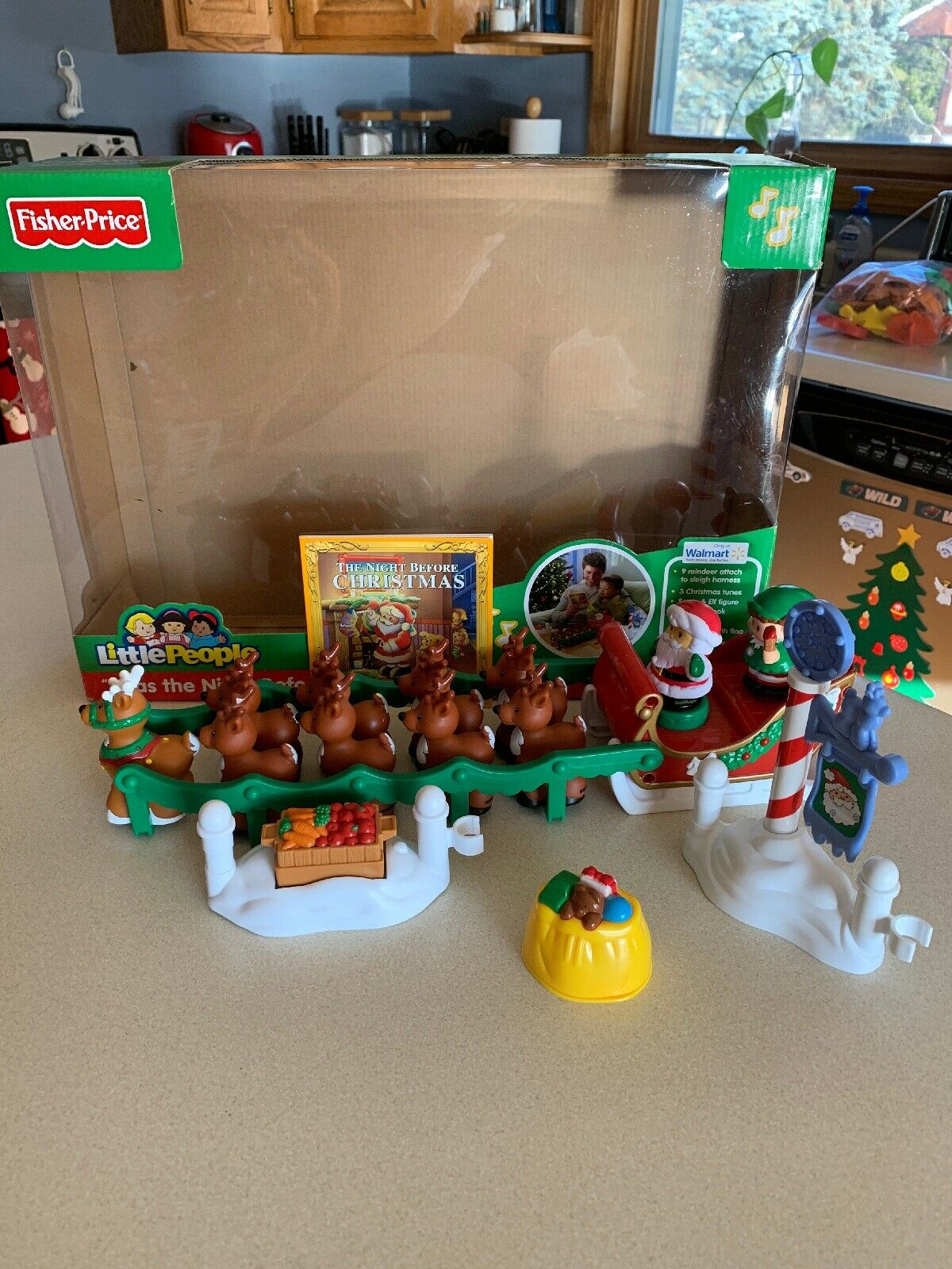 Boxed Fisher Price Little People Twas The Night Before Christmas Story ...