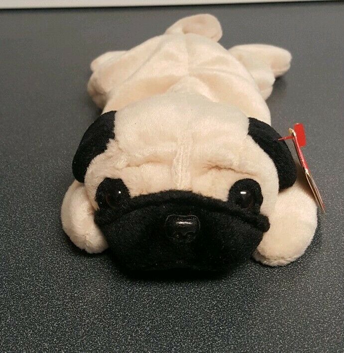 TY Beanie Baby - PUGSLY The Pug Dog (8 Inch) - MWMTs Stuffed Animal Toy ...