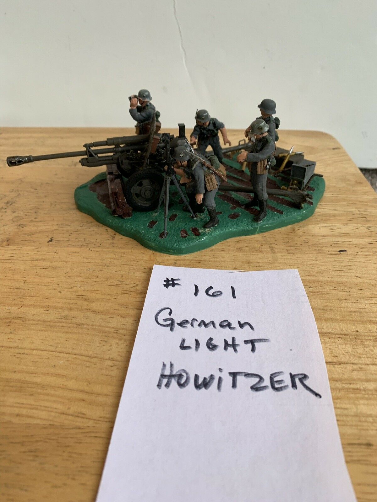 BUILT 1/35 Italeri WWII German Field Howitzer & Crew Diorama Painted ...