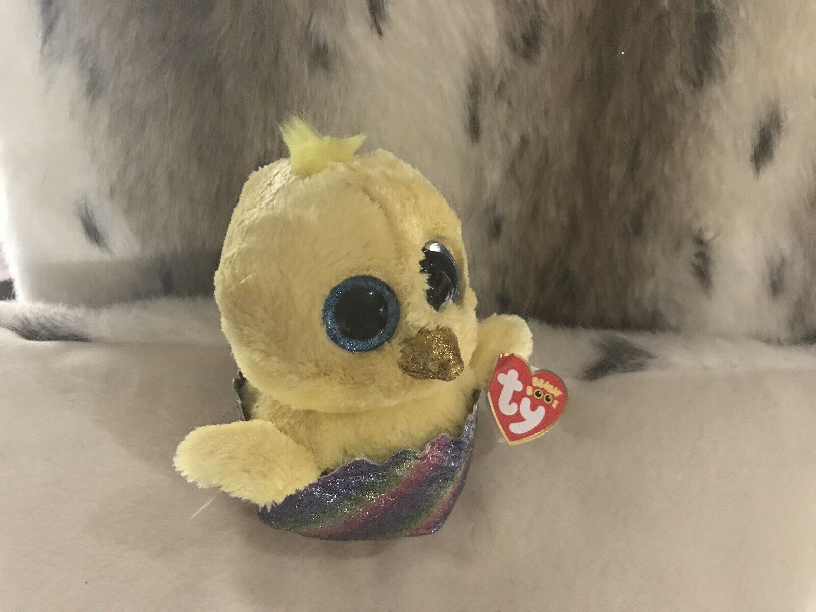 MEGG THE BEANIE BOO YELLOW CHICK IN EGG MWMT 6” [WALGREENS EXCLUSIVE ...