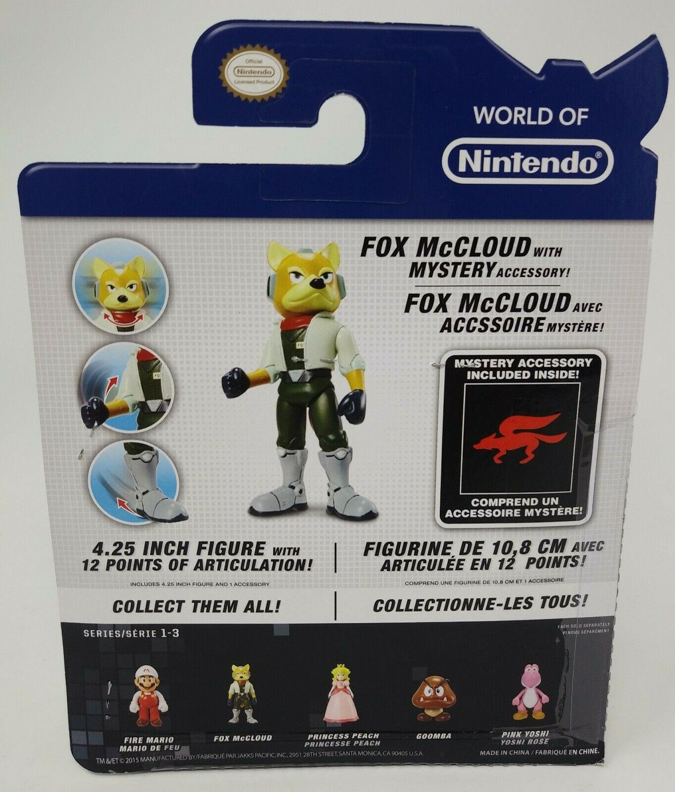 World Of Nintendo: Star Fox: Fox McCloud 4 " Action Figure W/ Mystery ...