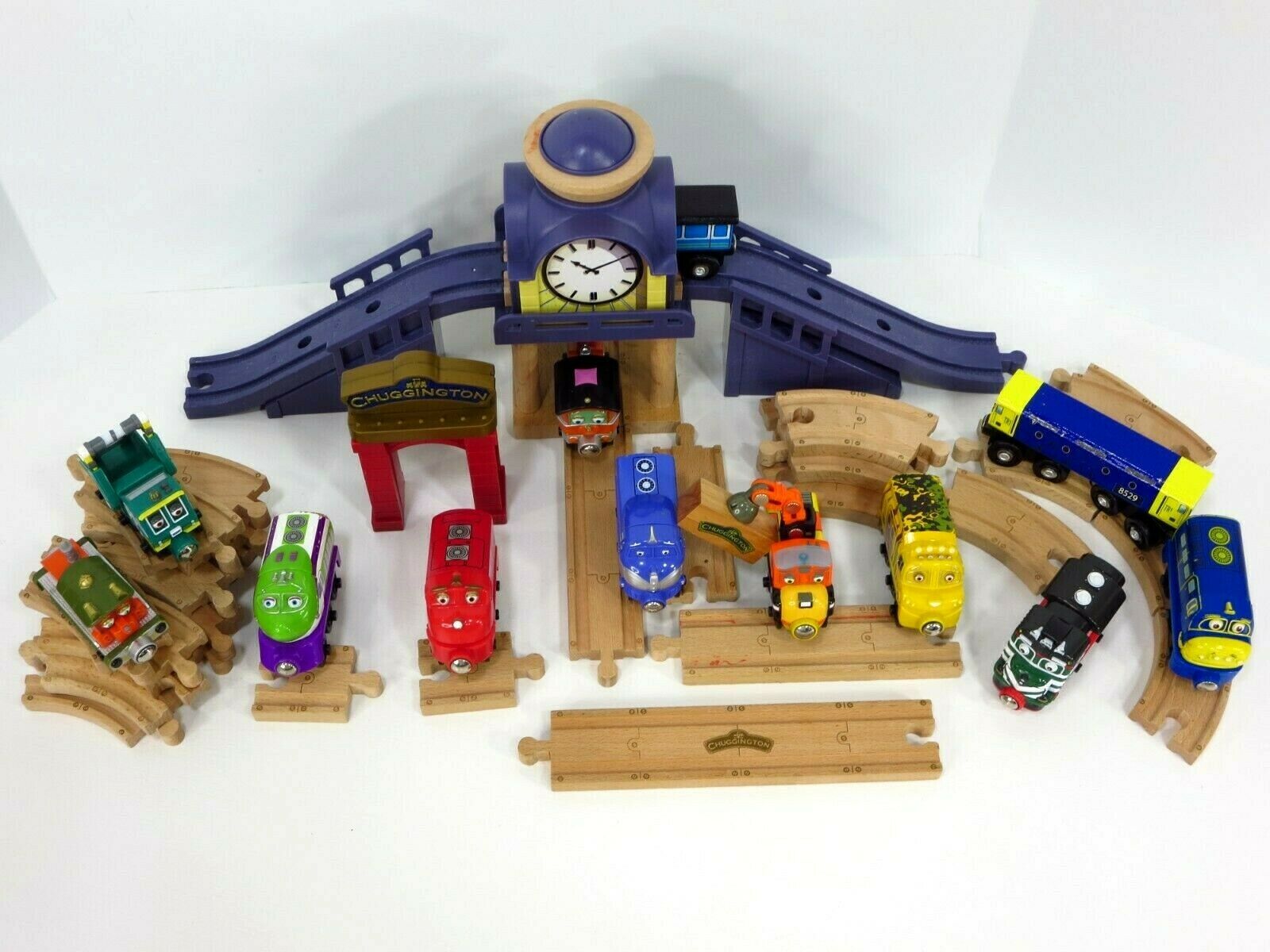 Chuggington Wooden Railway Clock Tower Bridge Track Trains Koko ...