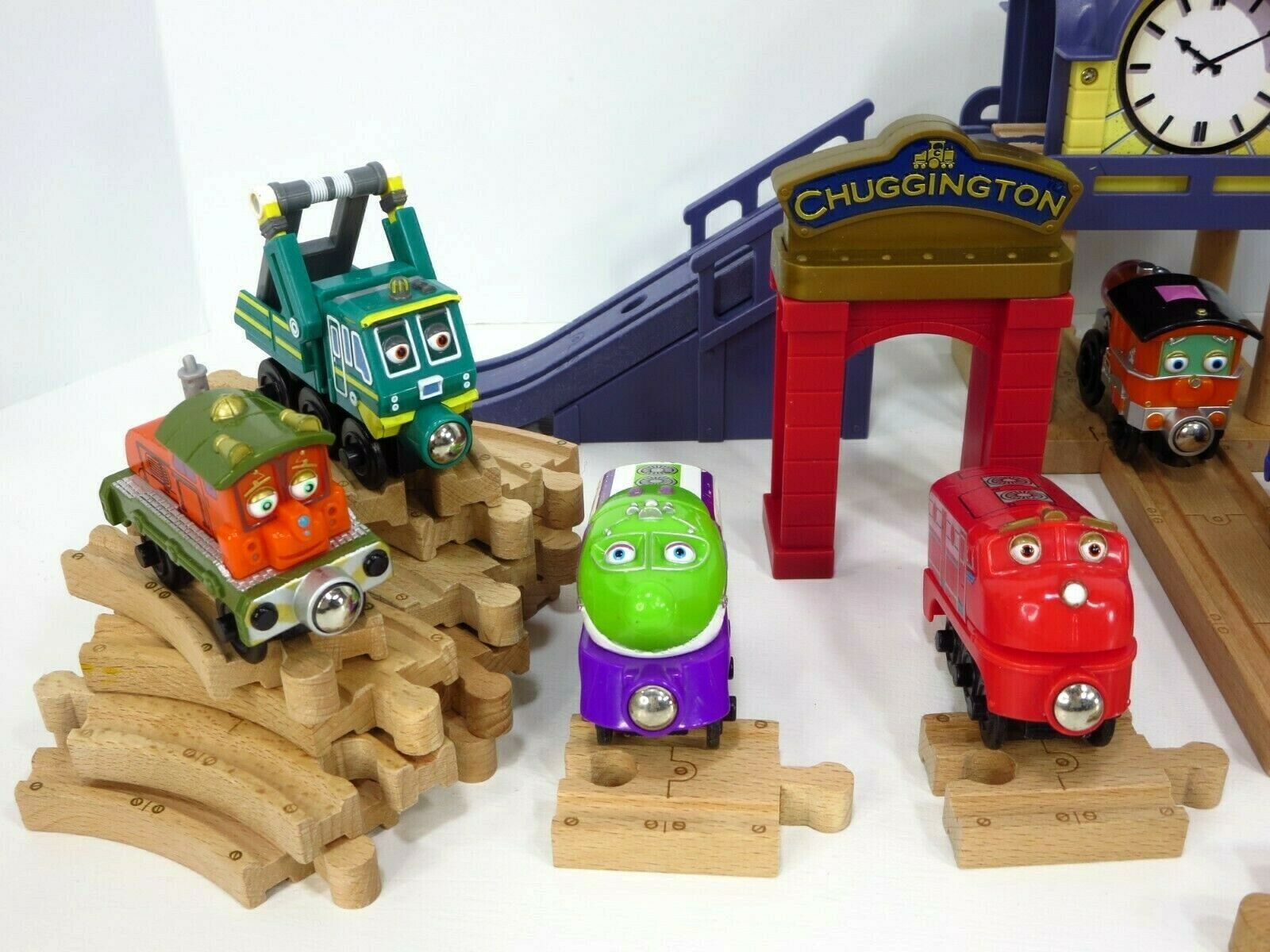 Chuggington Wooden Railway Clock Tower Bridge Track Trains Koko ...