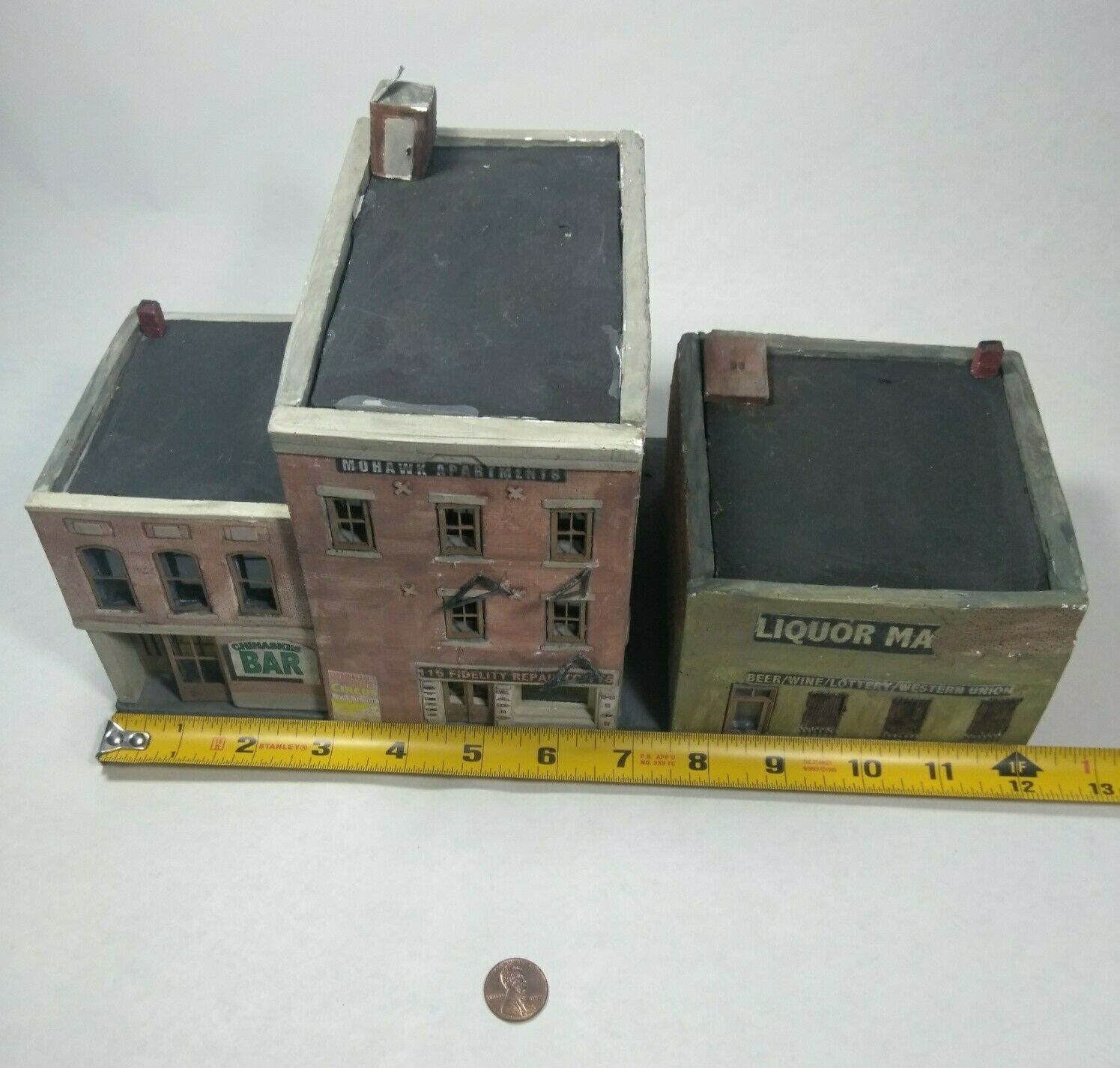 Vintage HO Scale Train Building Detailed House Factory Model Fire ...