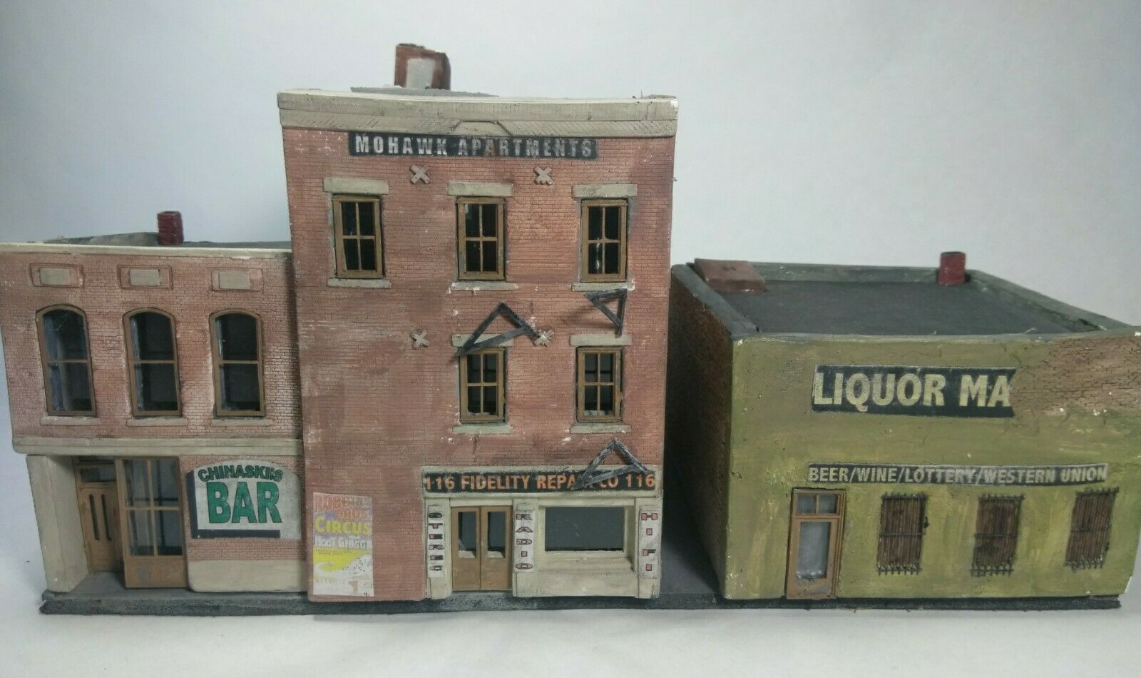 Vintage HO Scale Train Building Detailed House Factory Model Fire ...