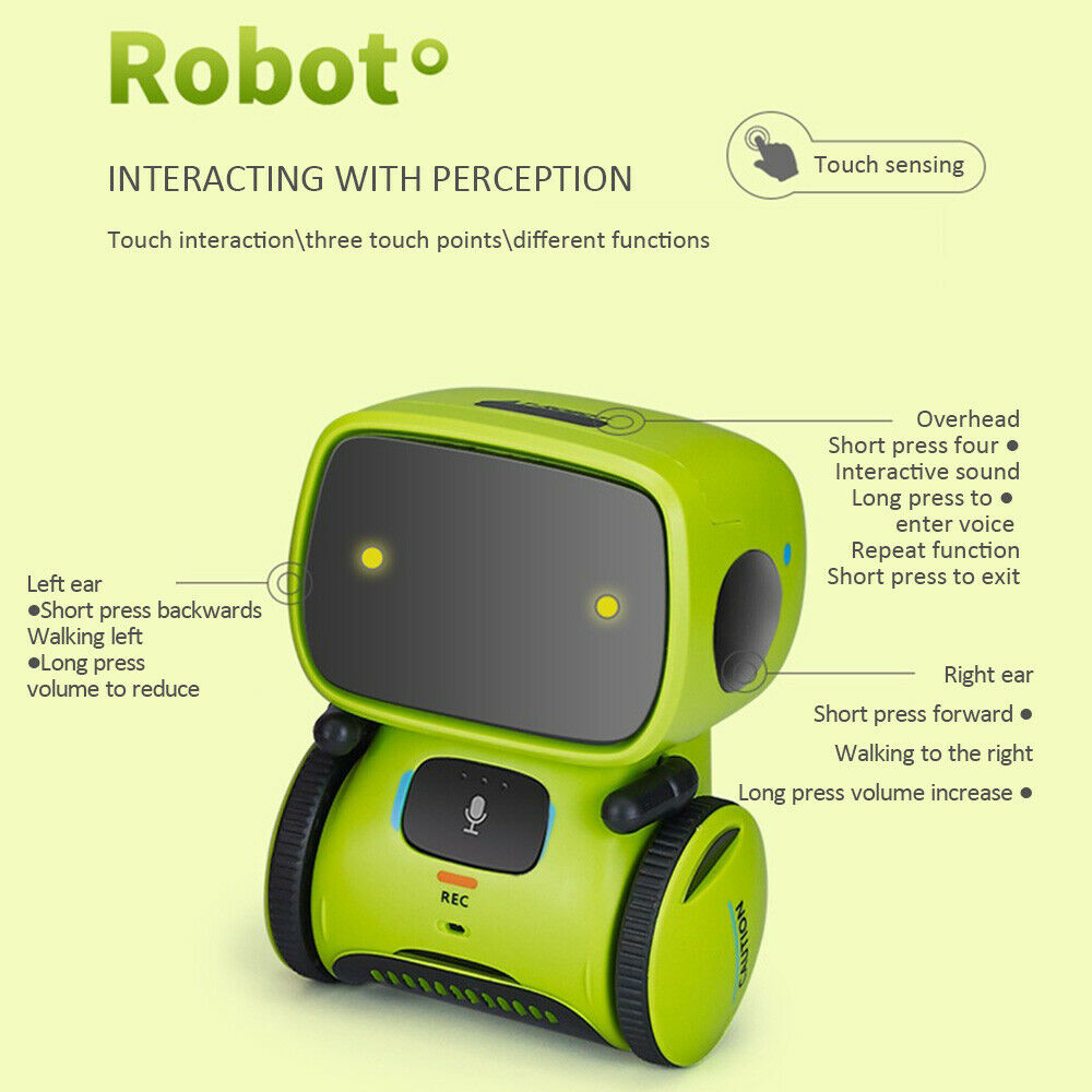 Kid Talk Interactive Intelligent Voice Control Touch Sensor Smart Robot ...