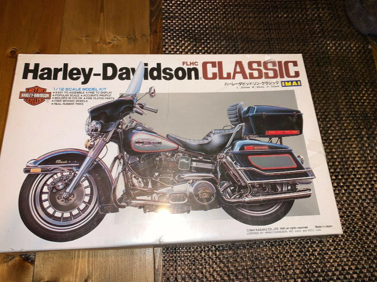 Vintage 1991 Harley Davidson Motorcycle 1/12th Scale Classic Model Kit ...