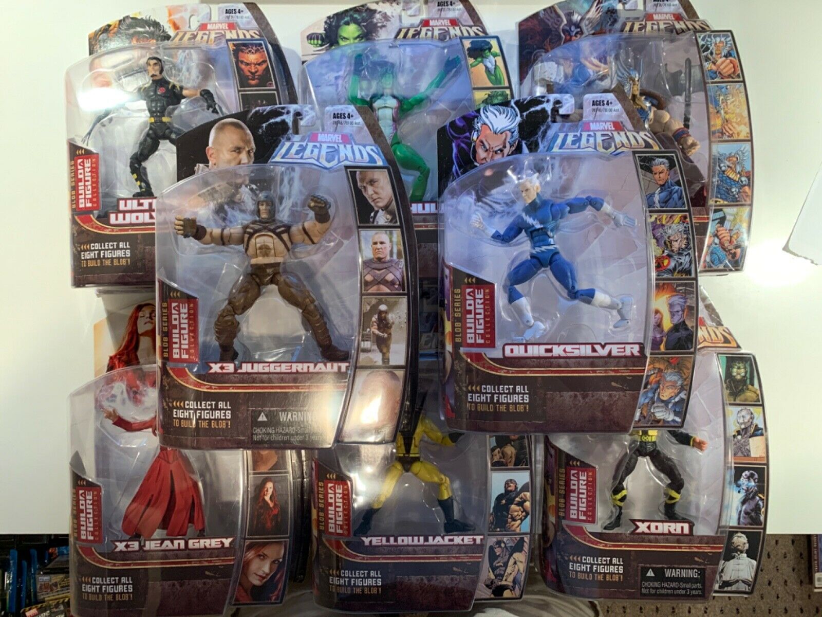 Marvel Legends BAF Blob Series Complete Set Of 8 NOC 2006 Build A ...