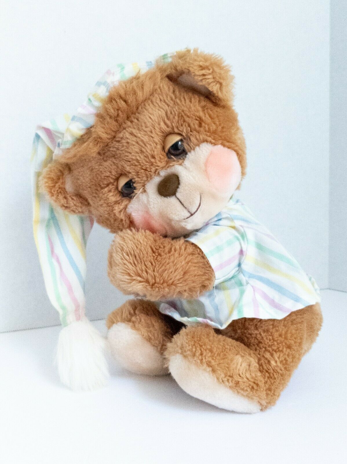 Fisher Price Teddy Beddy Bear Plush With Shirt Cap 1985 Stuffed Animal ...