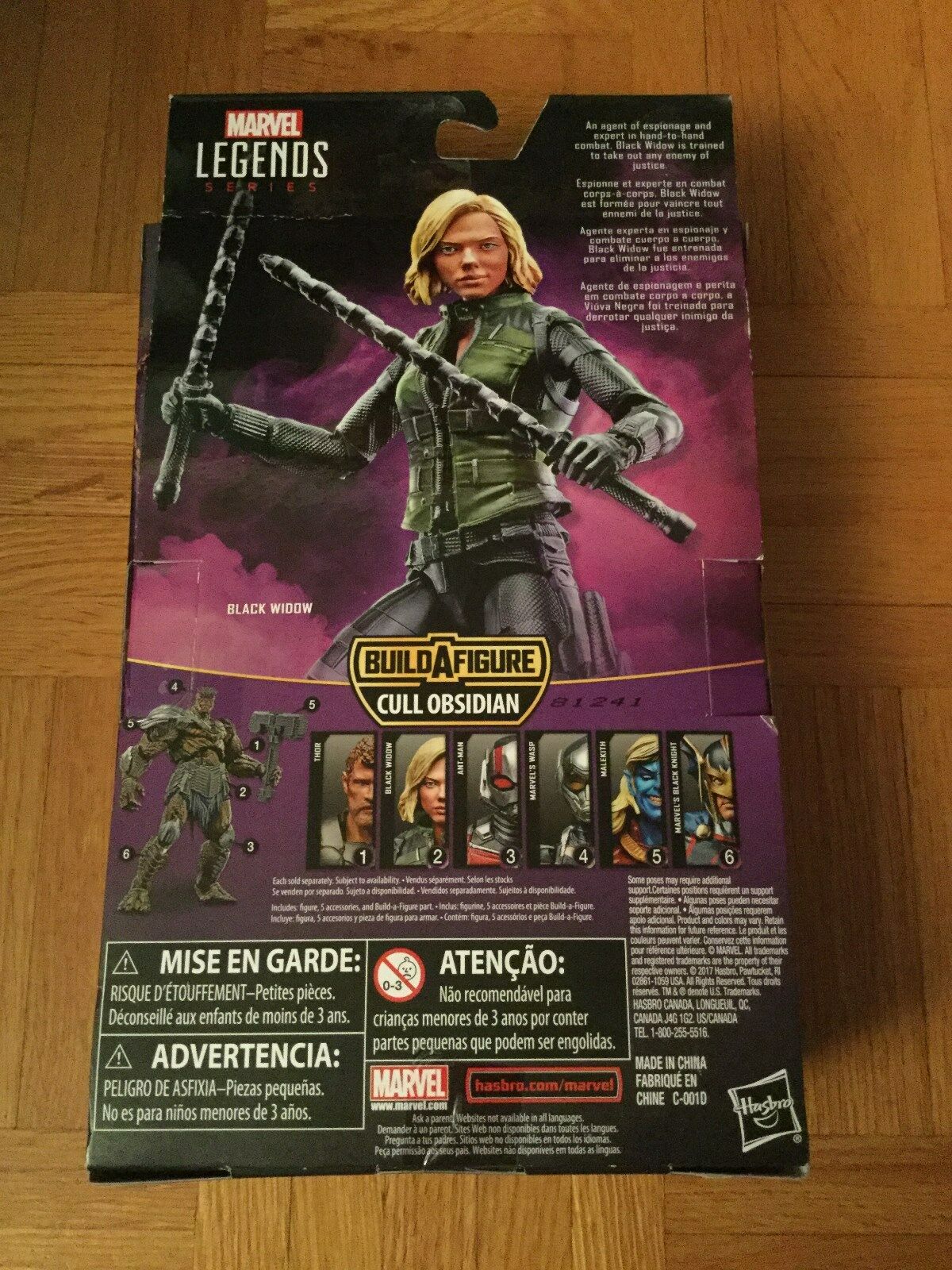 Black Widow Figure Marvel Legends Series Cull Obsidian BAF Build A ...