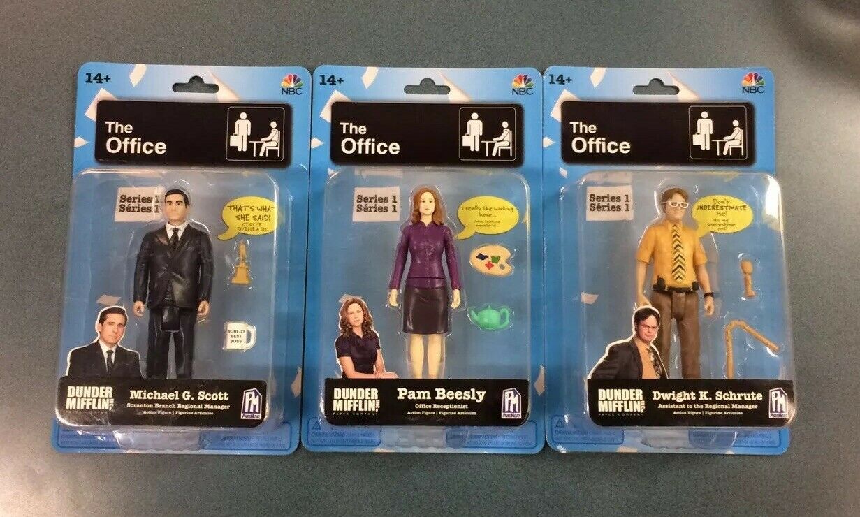 The Office Series 1 Action Figure Complete Set Michael, Dwight And Pam ...