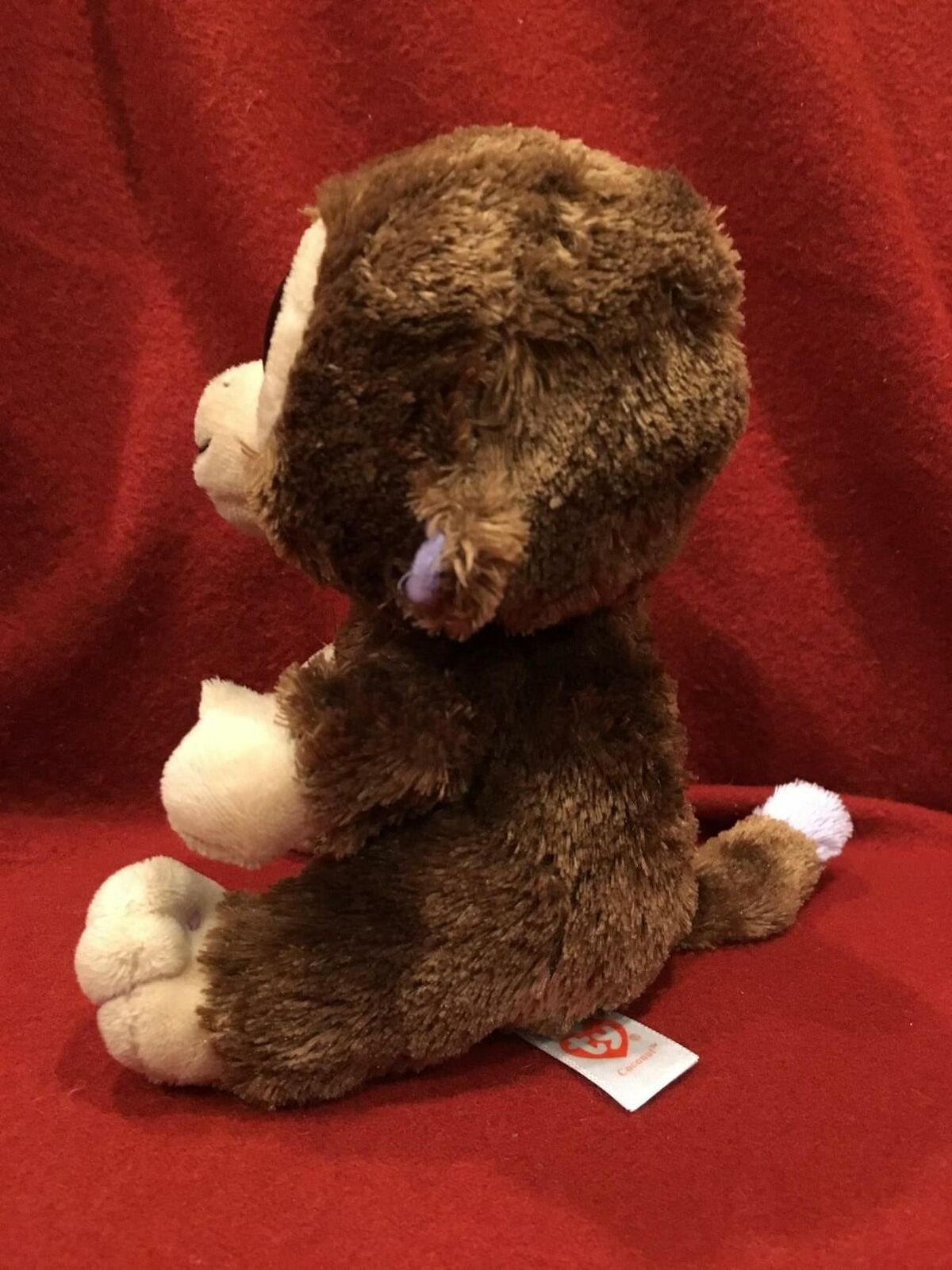 Ty Beanie Babies Boos Coconut Monkey Glitter Purple Eyes Retired 2012 ...