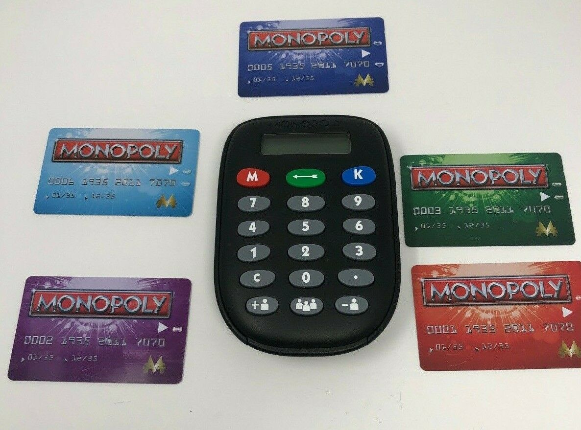 2011 Monopoly Electronic Banking Replacement Banker ATM And 5 Credit ...