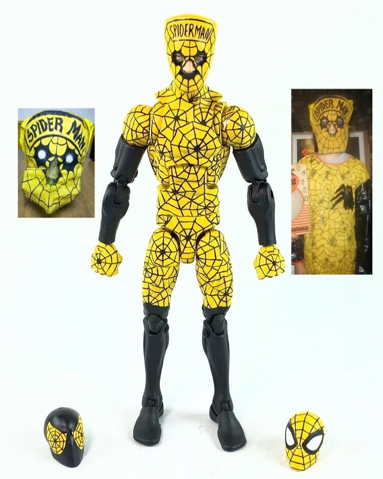 Spiderman 1954 Ben Cooper Costume Marvel Legends Custom 6”action Figure ...