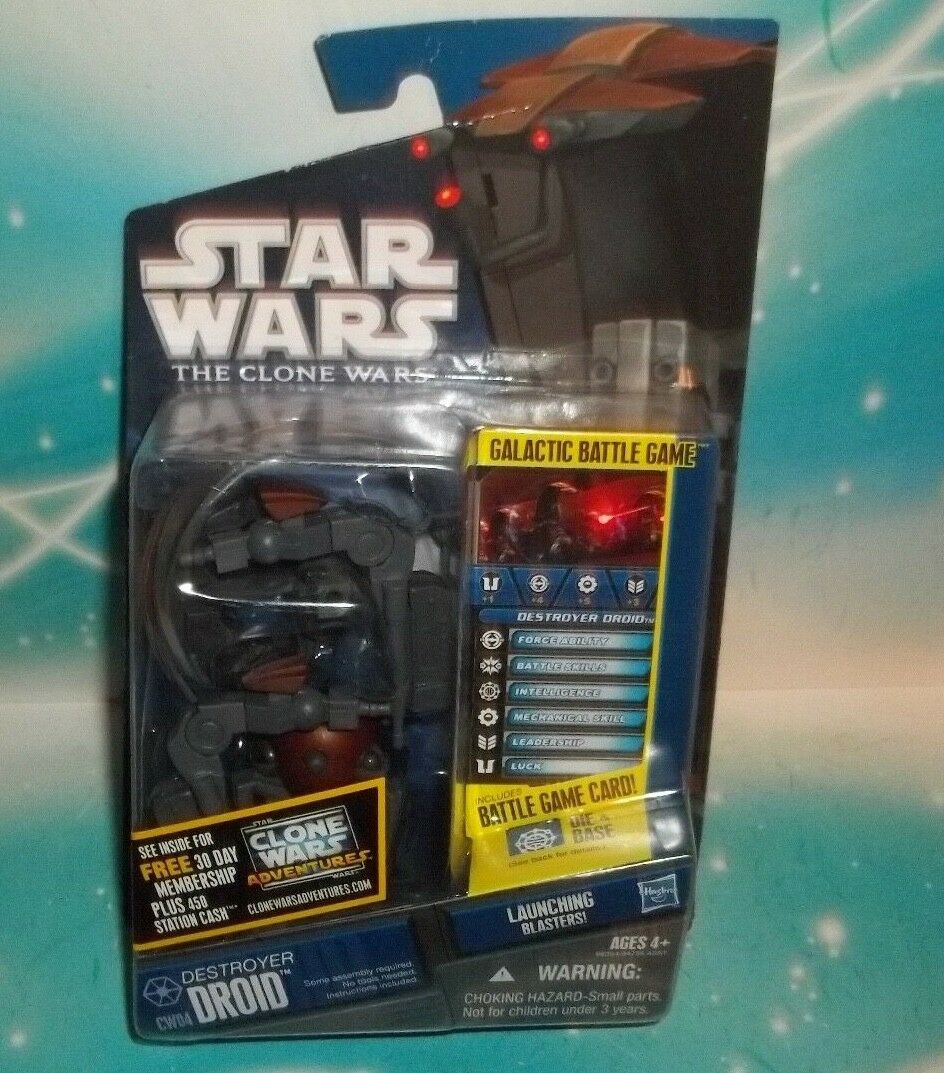 STAR WARS BLUE CARD CLONE WARS ANIMATED SERIES CW04 DESTROYER DROID ...