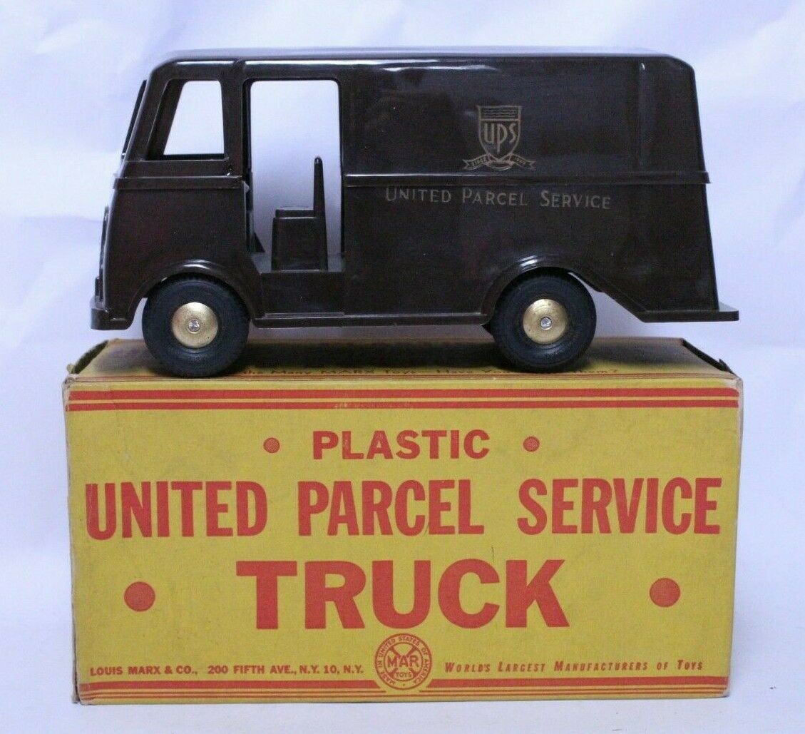 FANTASTIC VINTAGE PLASTIC MARX UPS UNITED PARCEL SERVICE DELIVERY TRUCK ...