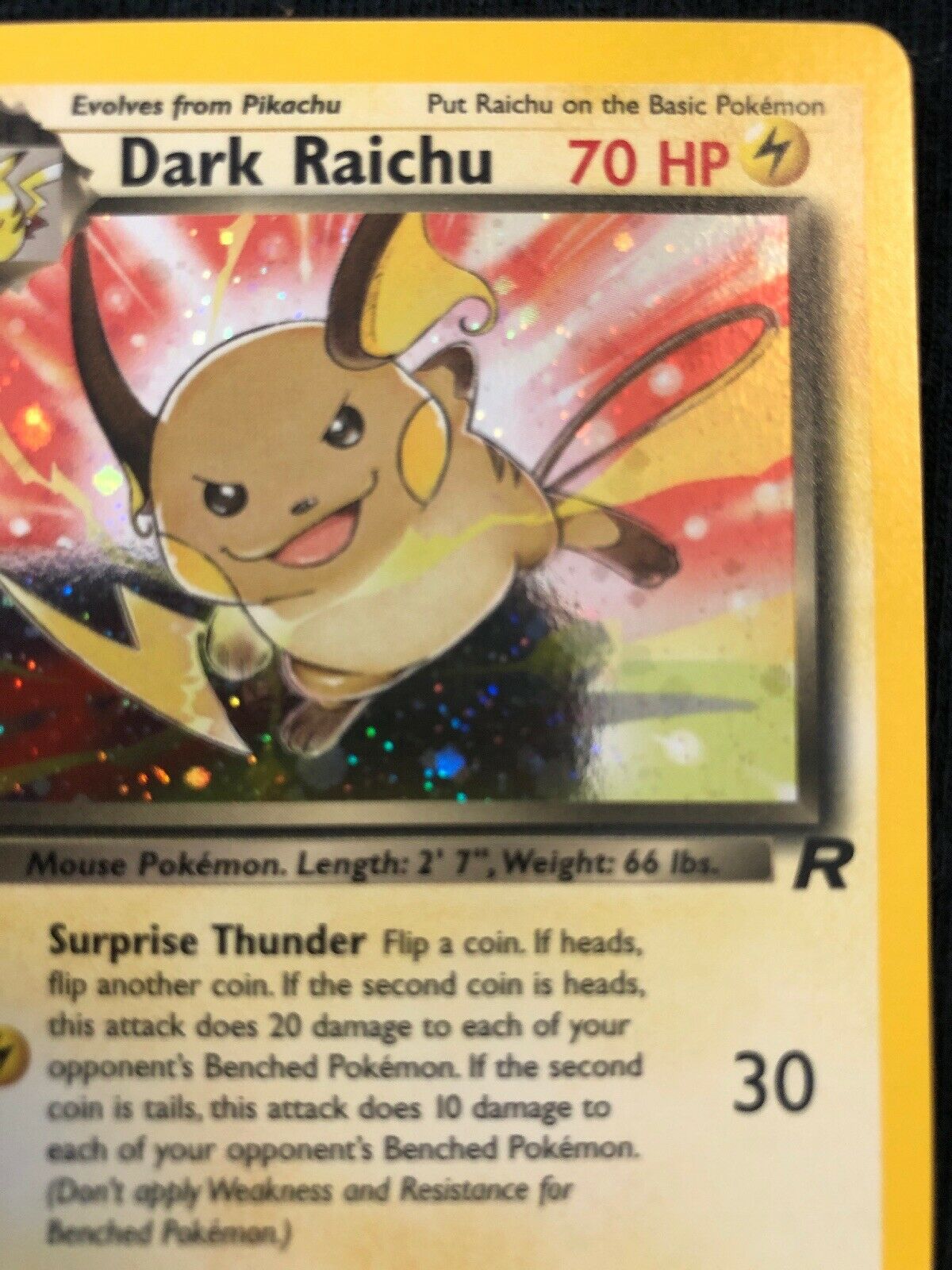 POKEMON 1ST EDITION DARK RAICHU 83/82 HOLO TEAM ROCKET NEAR | #21919021