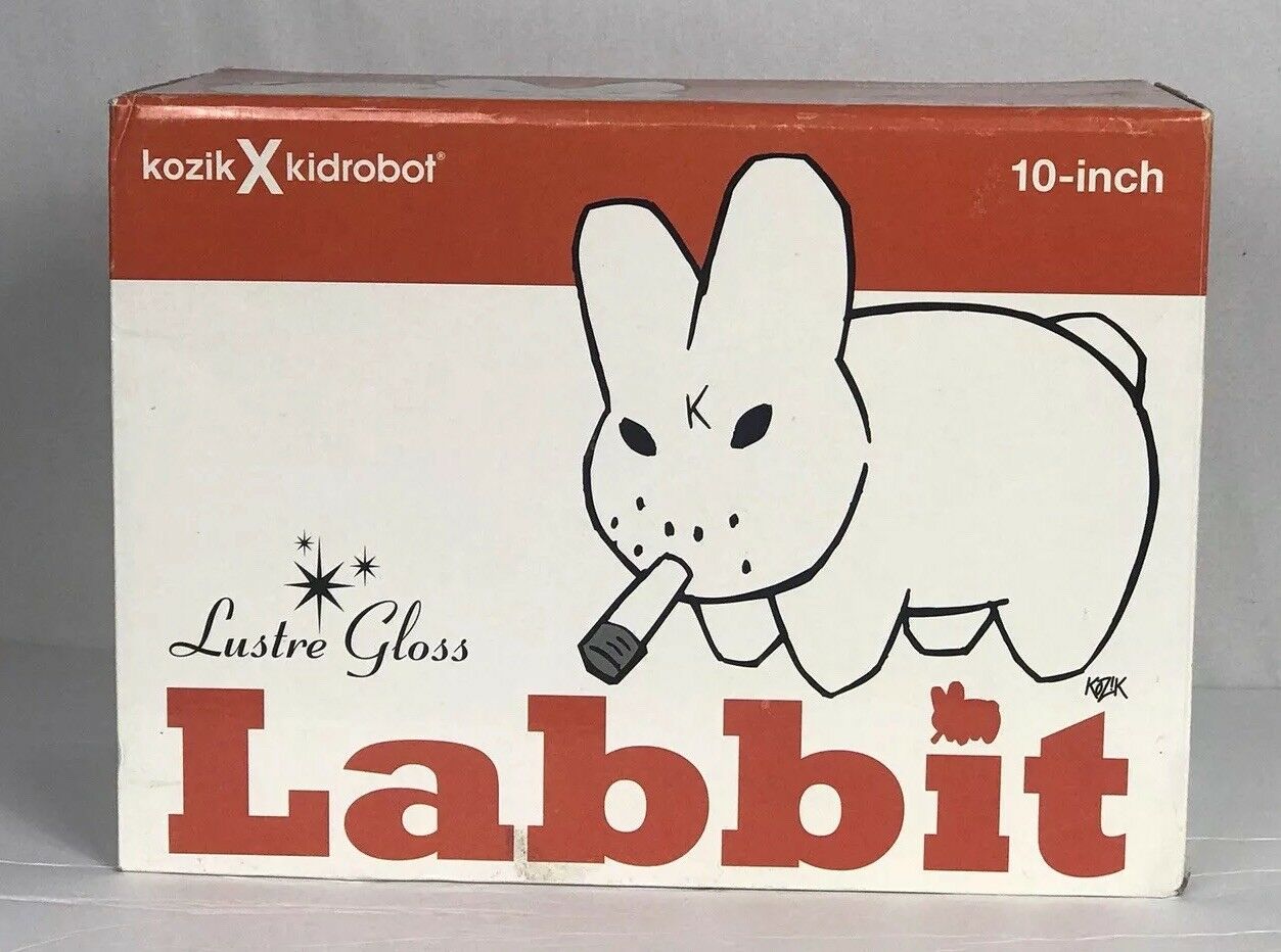 Kidrobot 10 " Inch Black Lustre Gloss Labbit Frank Kozik Vinyl Toy Art ...