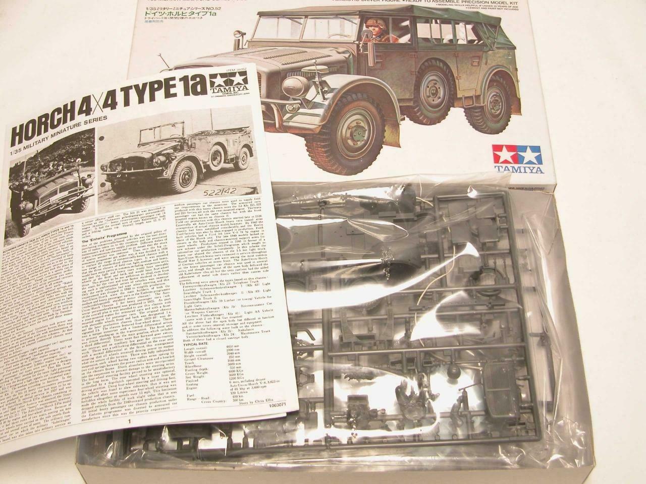 1/35 Tamiya S GL Einheits Personen KraftWagen Horch 1A Plastic Scale ...