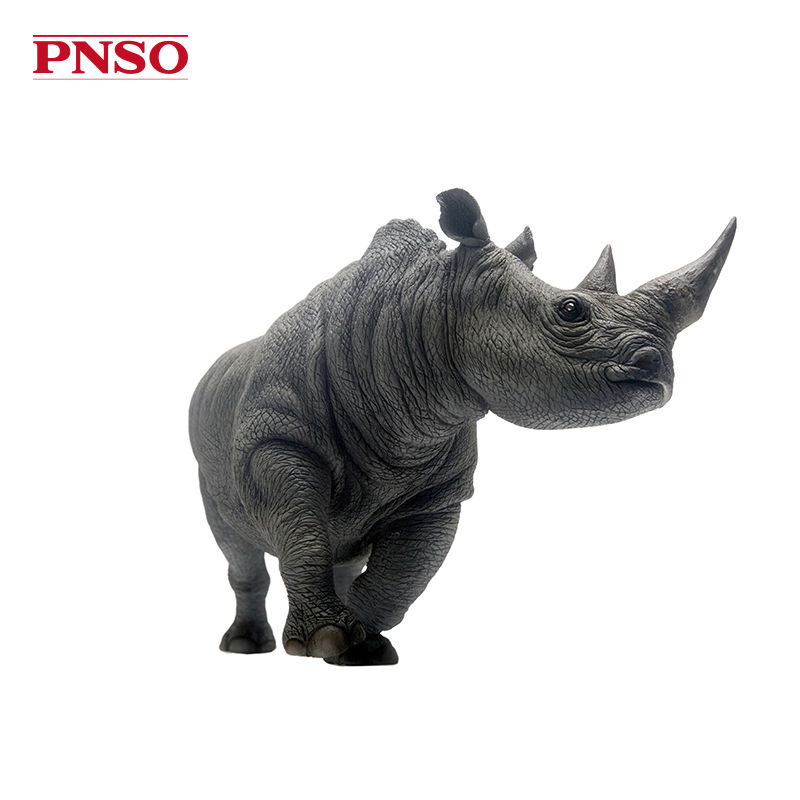PNSO White Rhino Rhinoceros Wildlife Scientific Art Realistic Large ...