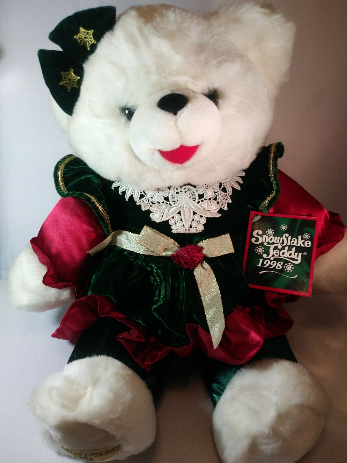 Dan Dee Snowflake Teddy Vintage 1998 Christmas Stuffed Mrs. Santa ...