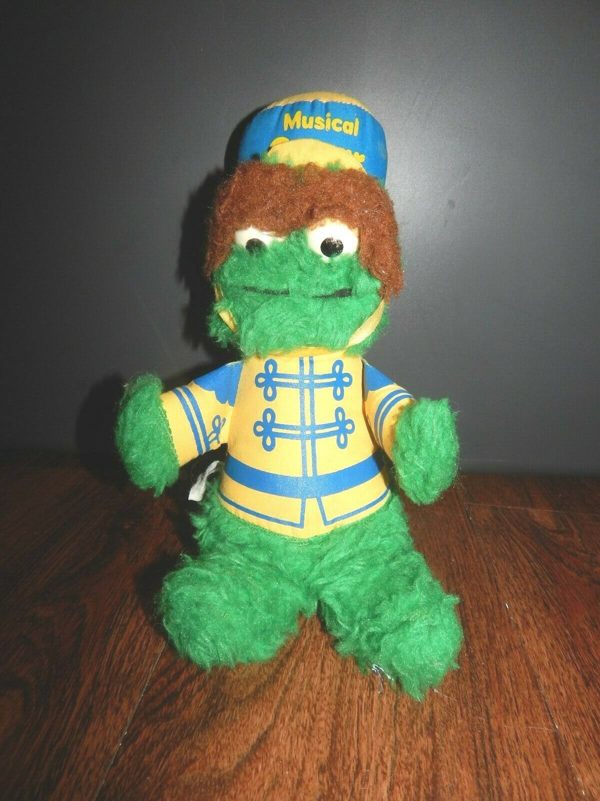 Sesame Street Oscar The Grouch Musical Wind Up Knickerbocker Plush 1978 ...