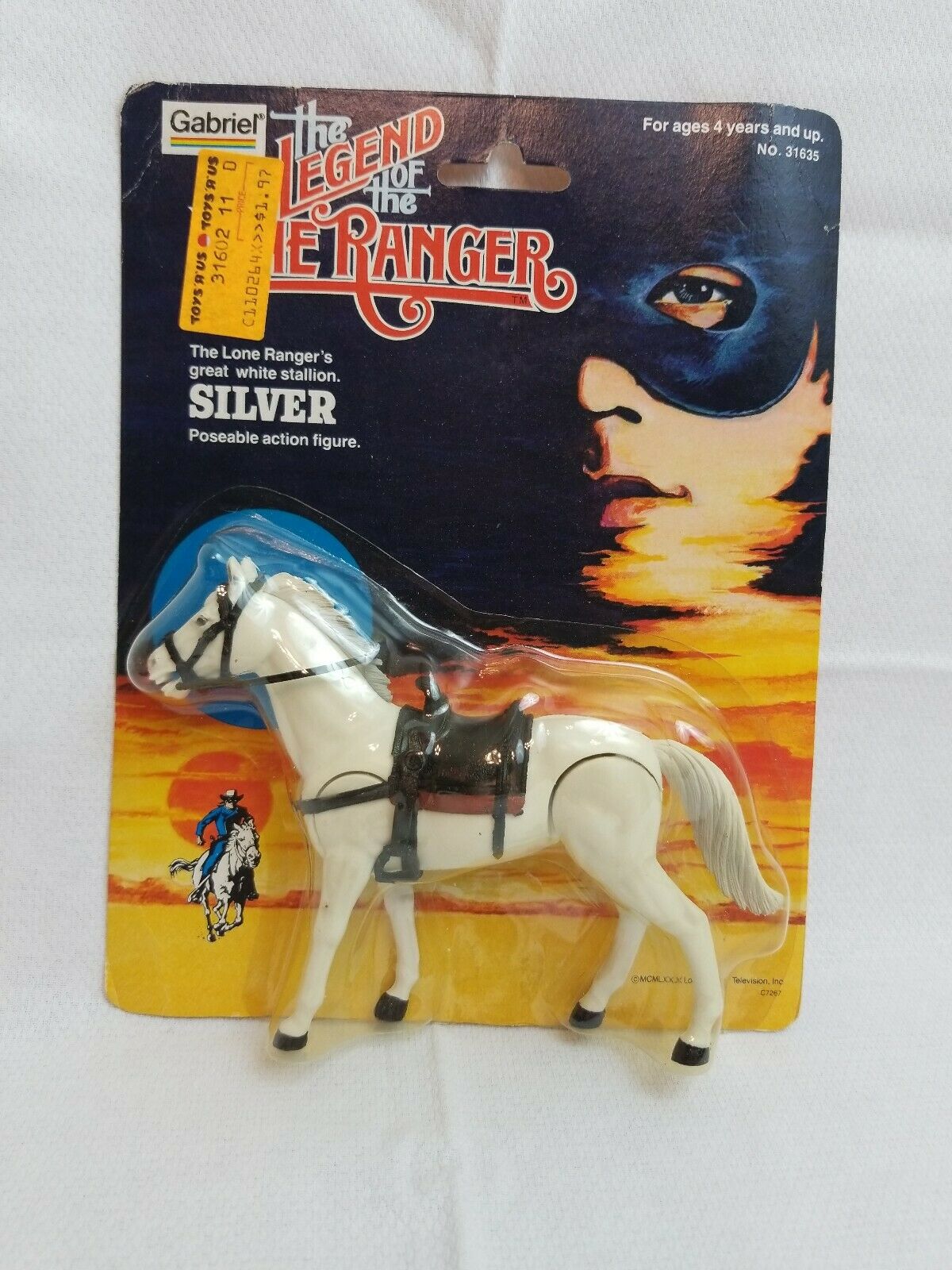 1980 GABRIEL LEGEND OF THE LONE RANGER SILVER HORSE ACTION FIGURE ...