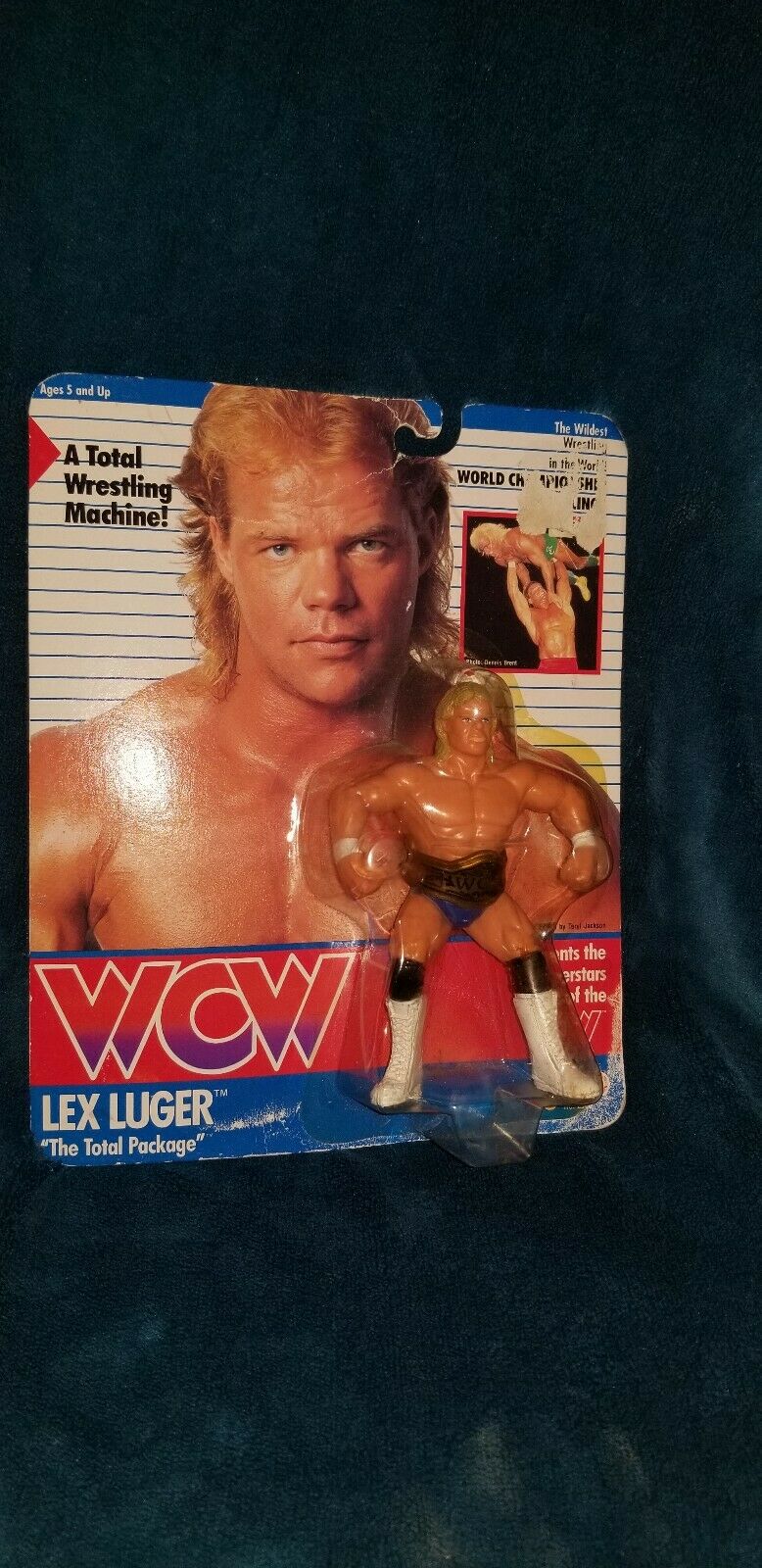 1990 WCW Galoob Lex Luger " The Total Package " W/ Belt | #21863723
