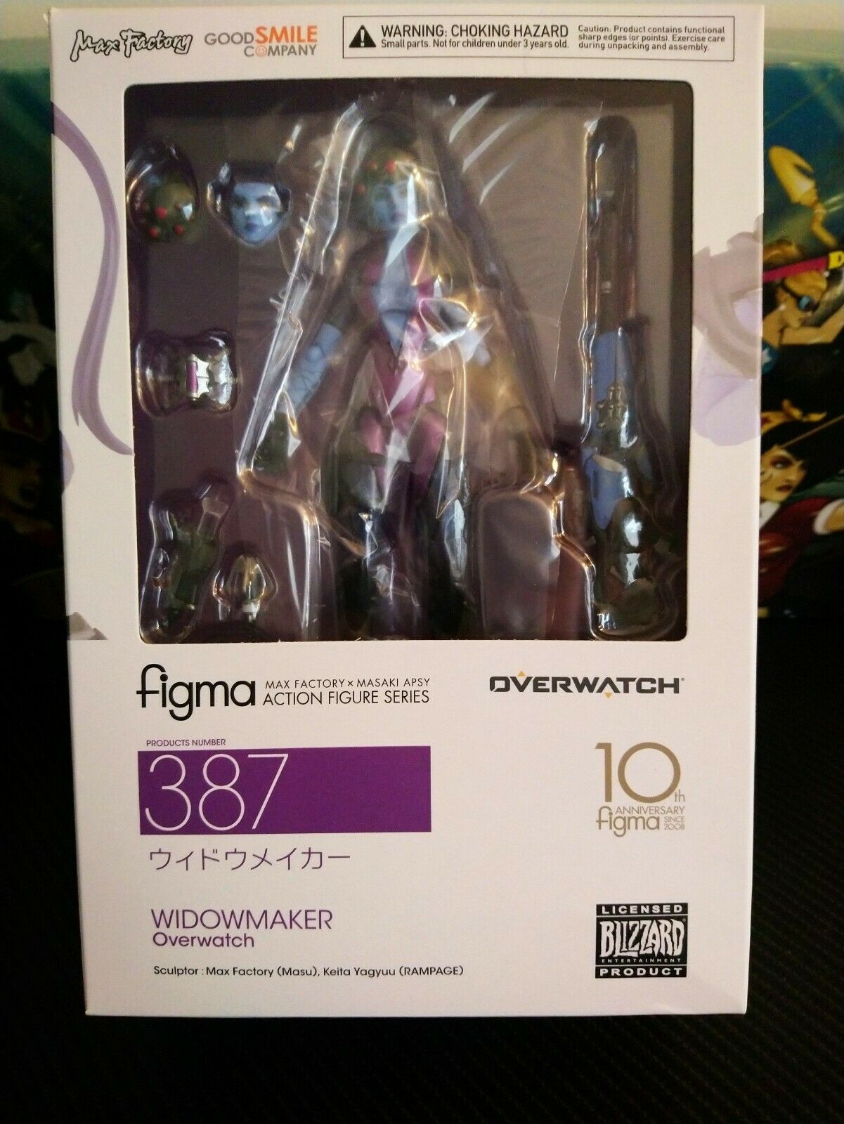 Authentic Figma Max Factory Masaki Apsy Overwatch 387 Widowmaker Figure ...