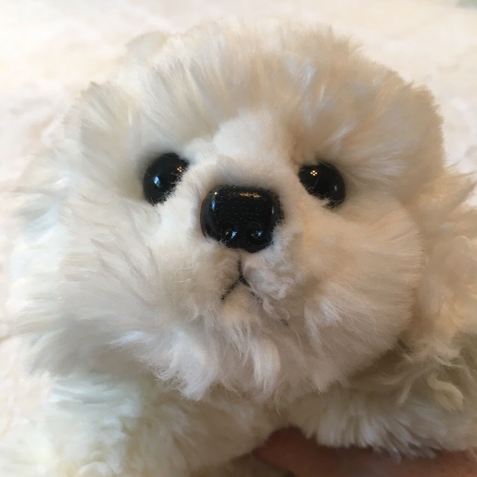Russ Berrie Dog Plush Puppy Muffin Jr White Bichon Frise Stuffed Animal ...