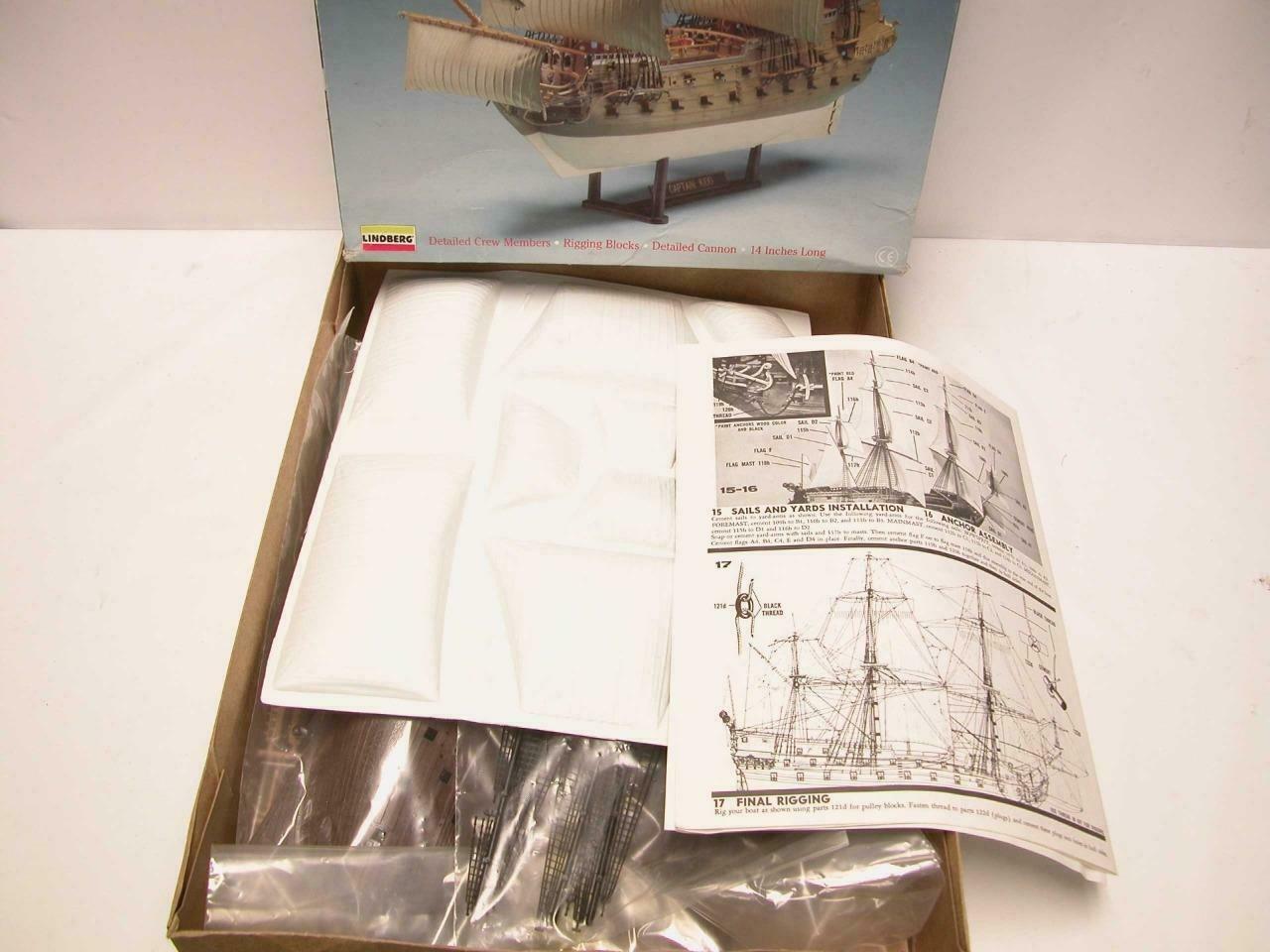 1/130 Lindberg Captain Kidd Pirate Ship Boat Plastic Scale Model Kit ...