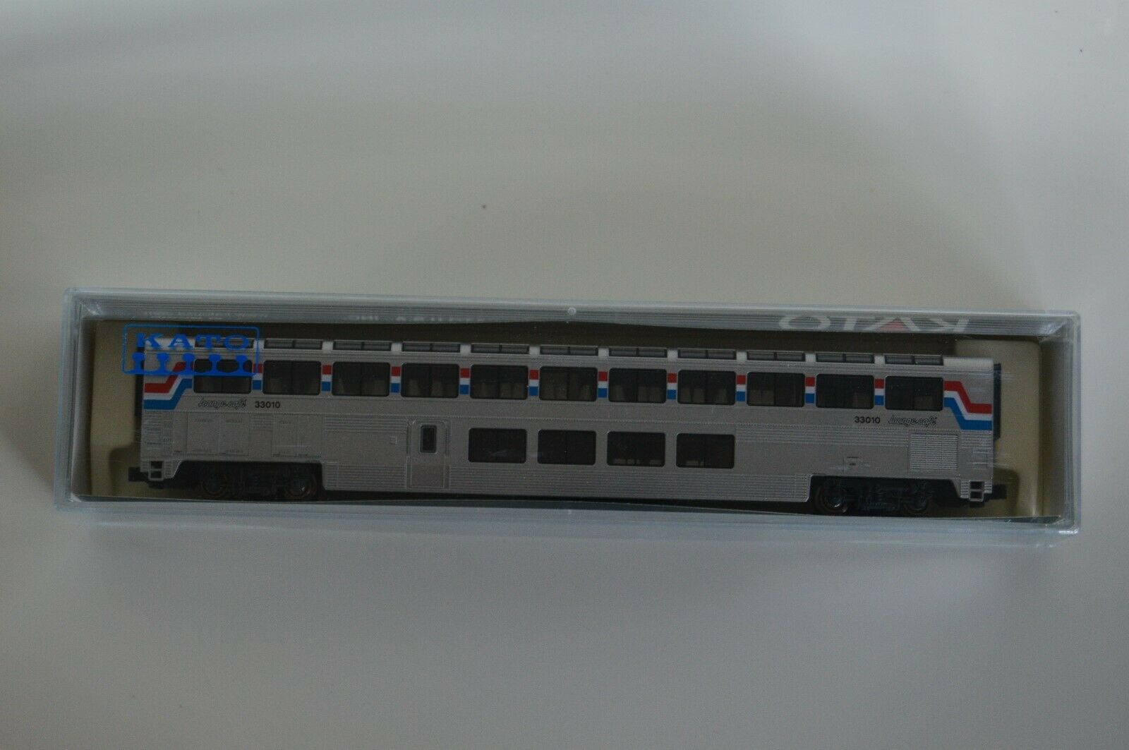 Kato N Amtrak Phase III Superliner Lounge Cafe Car 33010 In RARE ...